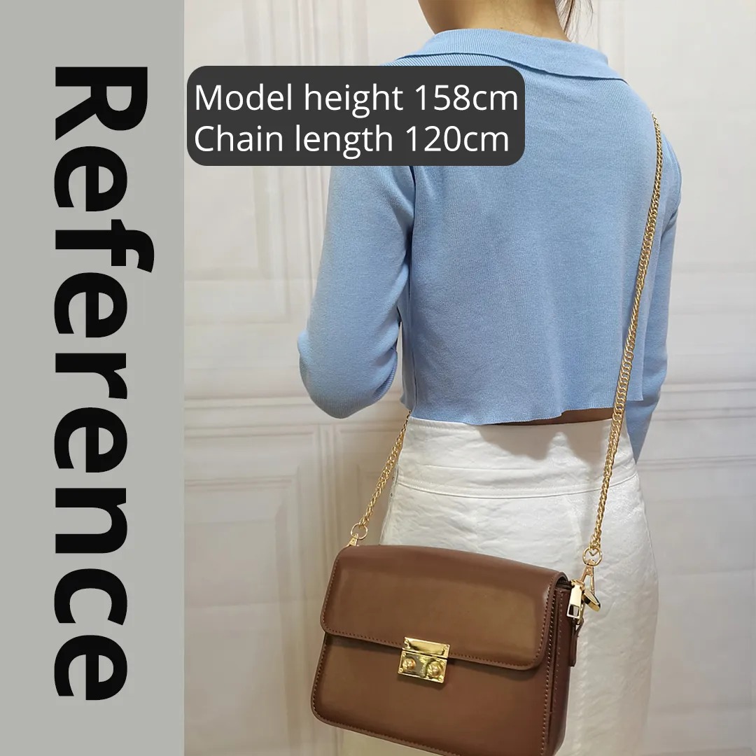 120CM Lengthened Metal Bag Chain DIY Woven Bag Chain Women Purse Chain ...