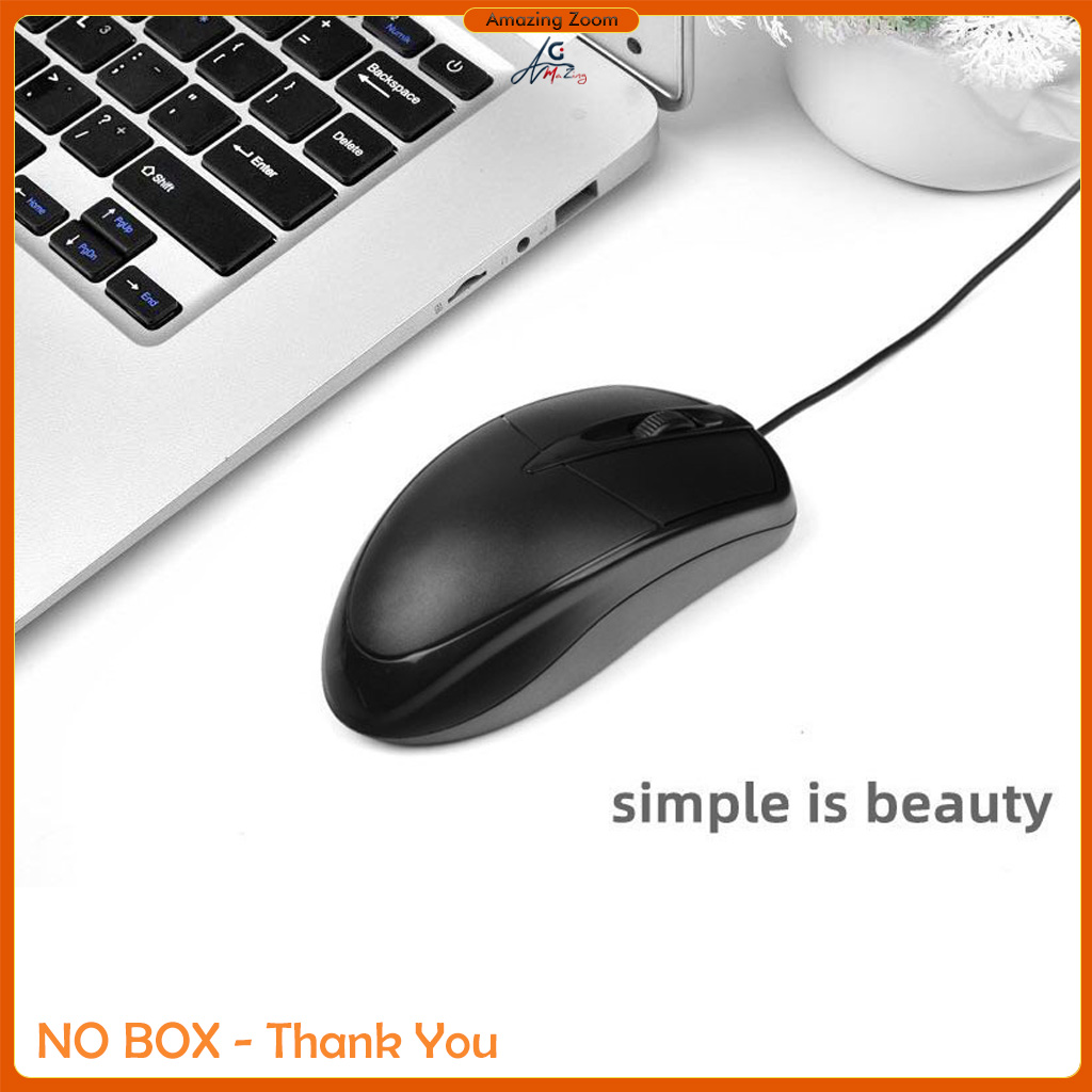 Simple USB Wired Gaming Mouse 3 Buttons 1000DPI Mute Optical Computer Mouse Gamer Mice | Shopee ...