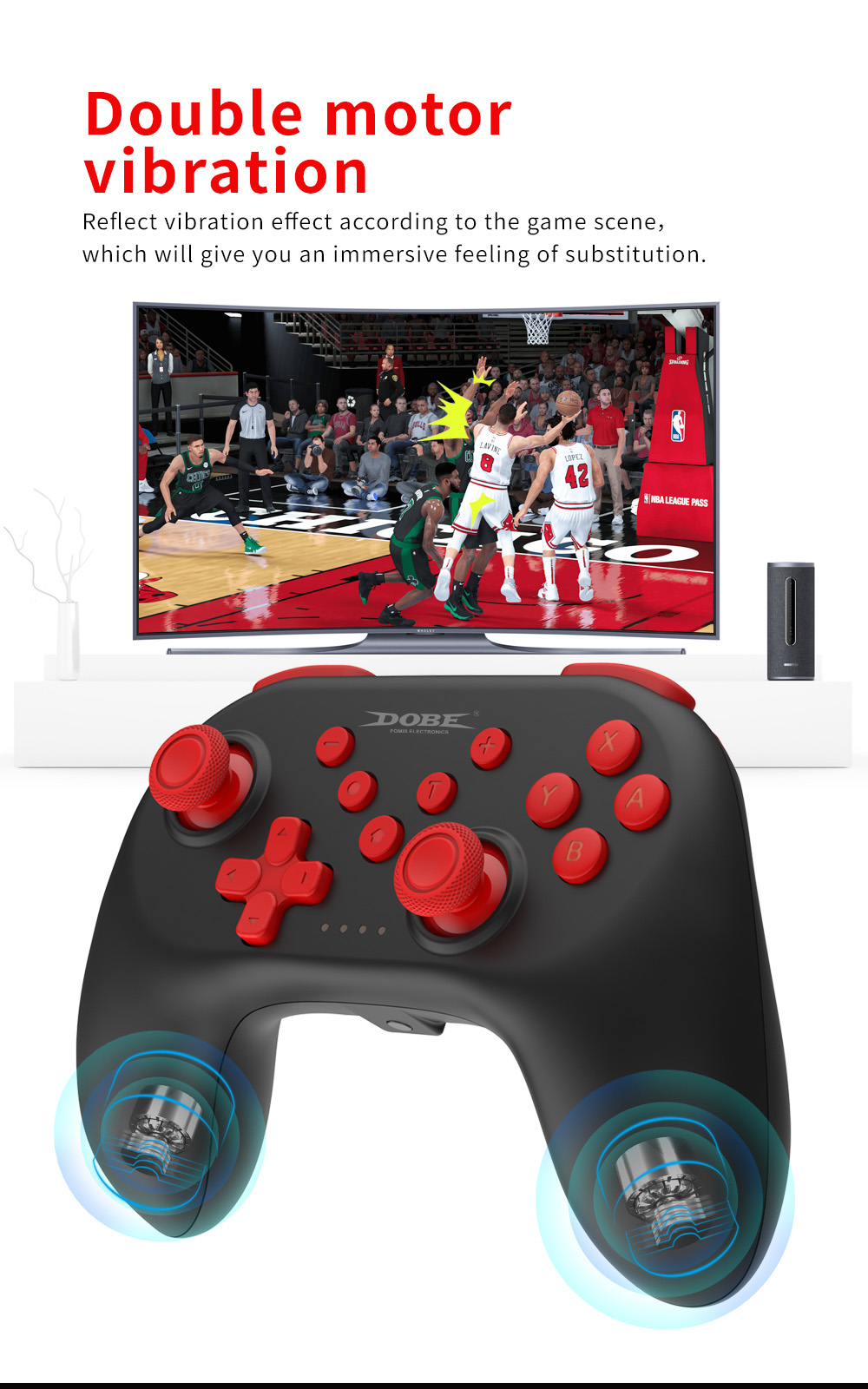 Dobe Nintendo Switch, PC, Smartphone ACT Bluetooth Gamepad Controller ...