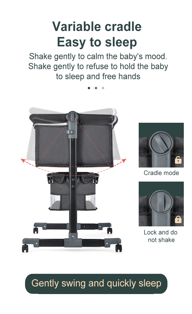 Rocker Crib Portable For Baby Co Sleeper Rocker Bassinet Cradle Mobile ...