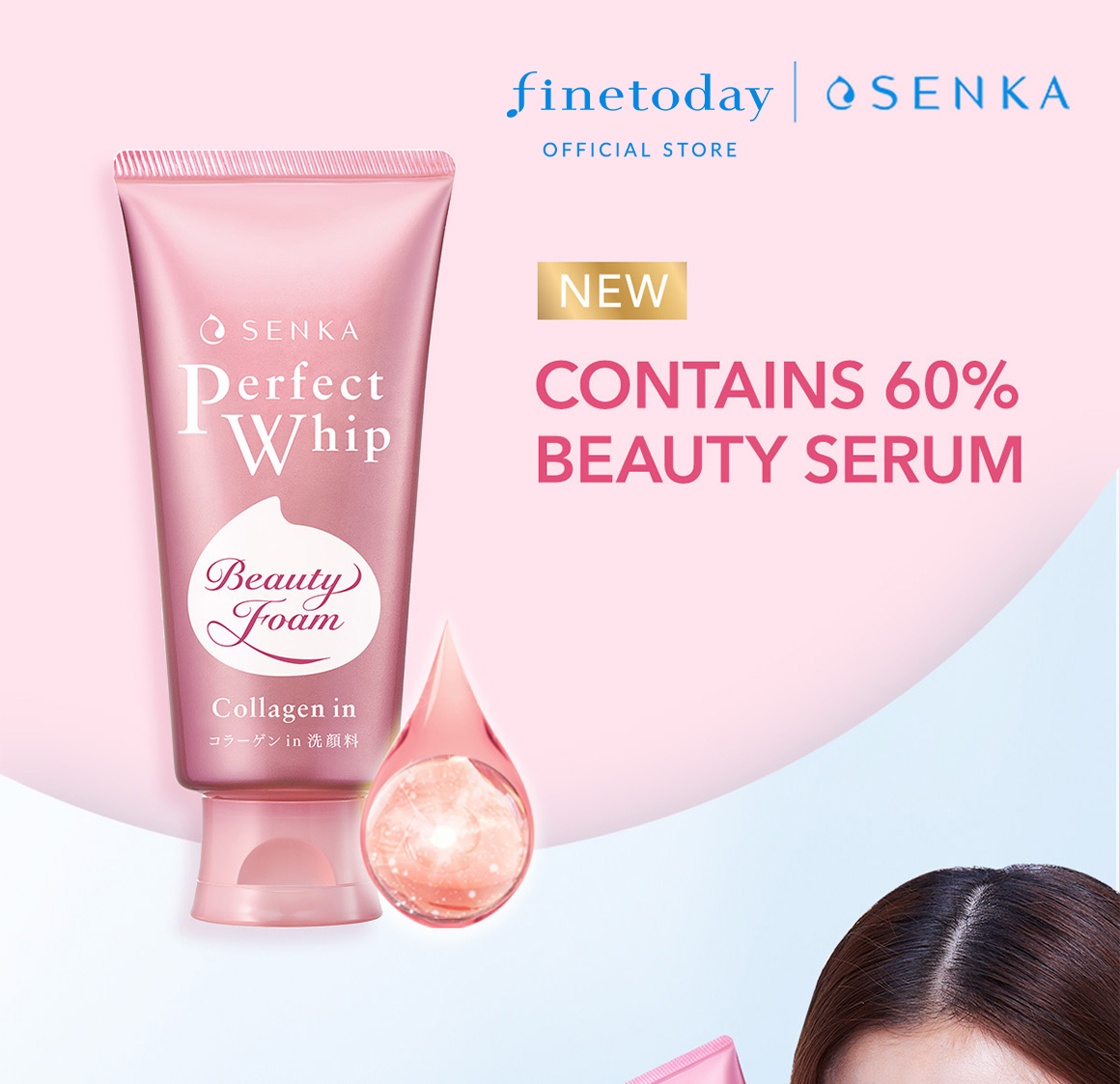 NEW Senka Perfect Whip Collagen-In Deep Moisturizing Cleansing Foam 50g ...