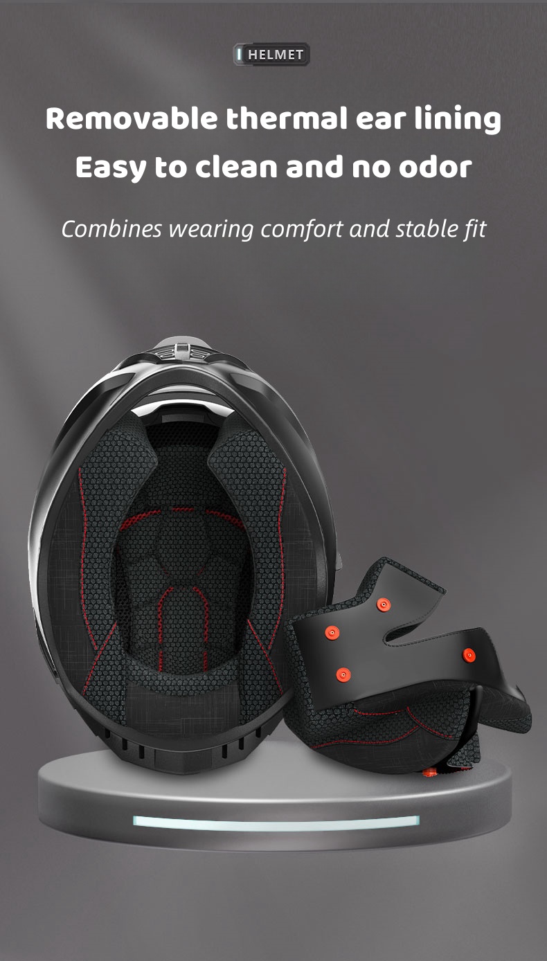 AXK 800 Motorcycle Modular Helmet Unisex Dual Lens Flip Up Racing ...