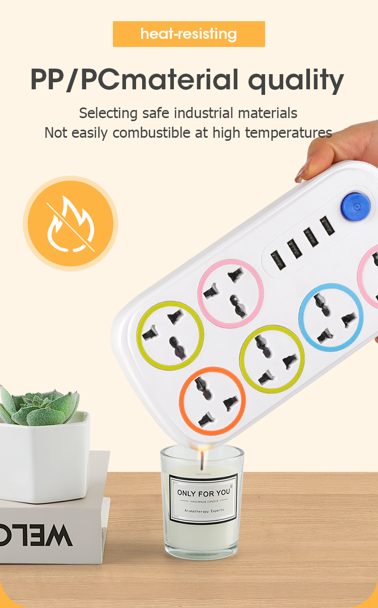 Zeus Power Universal Socket Extension Moveable Multi Function Socket W Usb Socket Extension