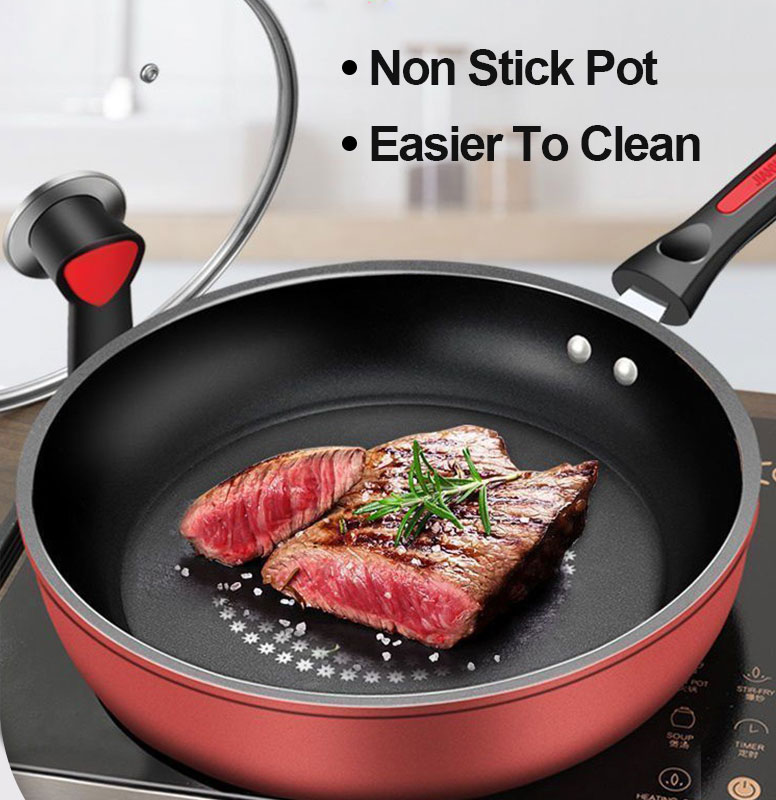 28cm Non-stick Frying Pan Kitchen Iron Pan for Gas Stove Induction ...