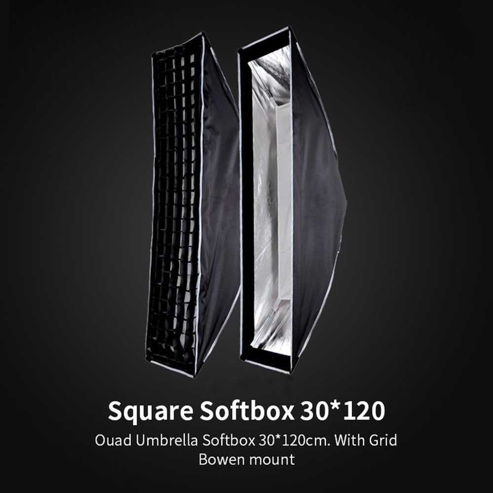 Triopo Rectangular Collapsible Bowens Mount Softbox with Beam Grid for Studio Light, Photo ...