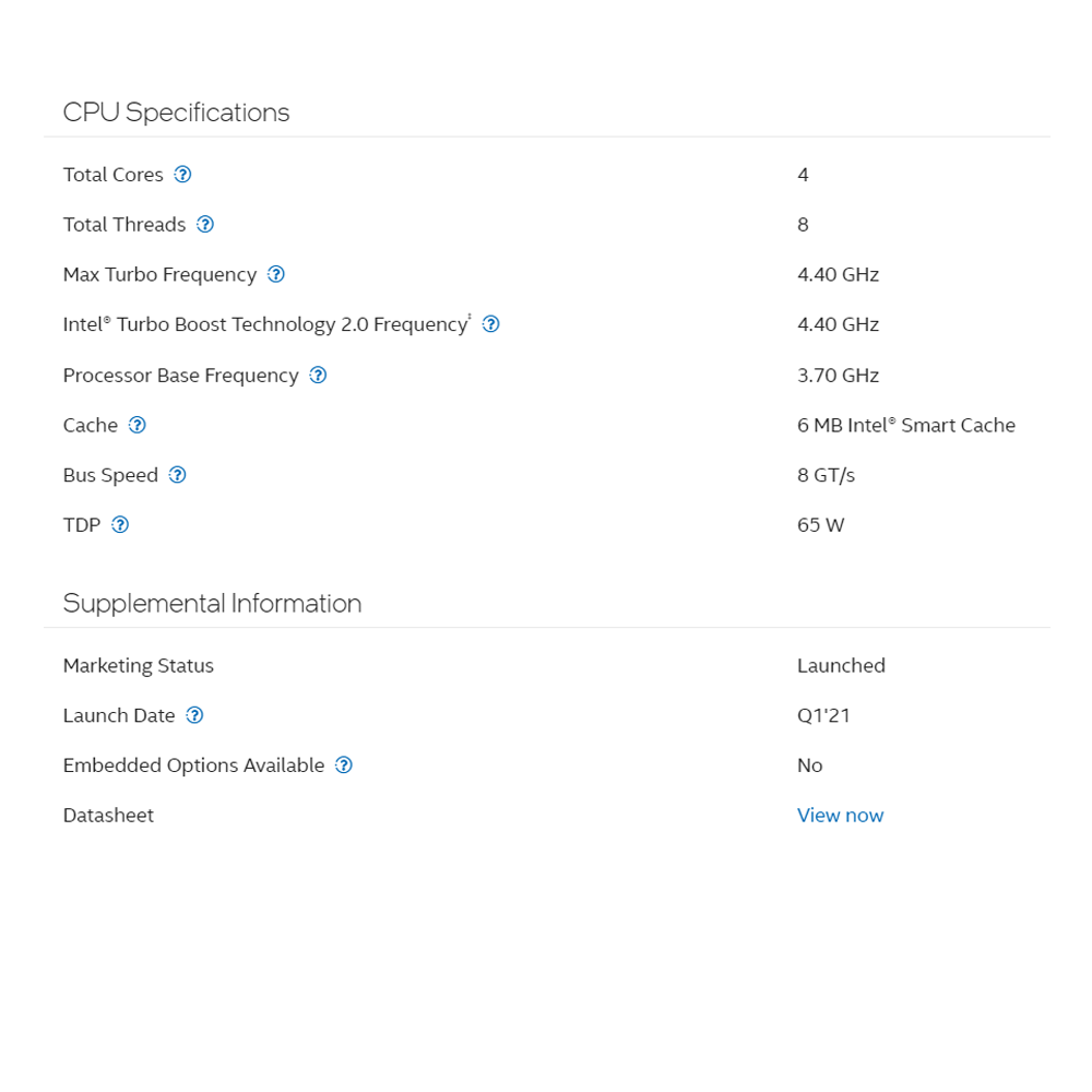 EasyPC| Intel Core I3-10105 Box, MPK and TTP Comet Lake Intel Processor| Socket 1200| 3.70GHz ...