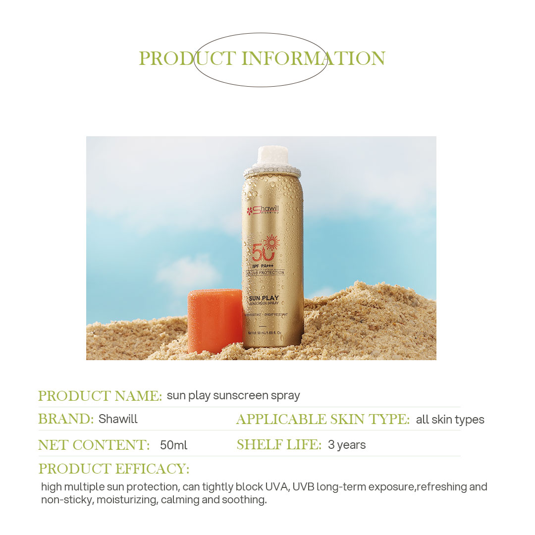 Shawill Sunscreen Spray All Day Light Spf50 Pa+++ Face/Body Brilliant Sunblock Mist for Skin ...