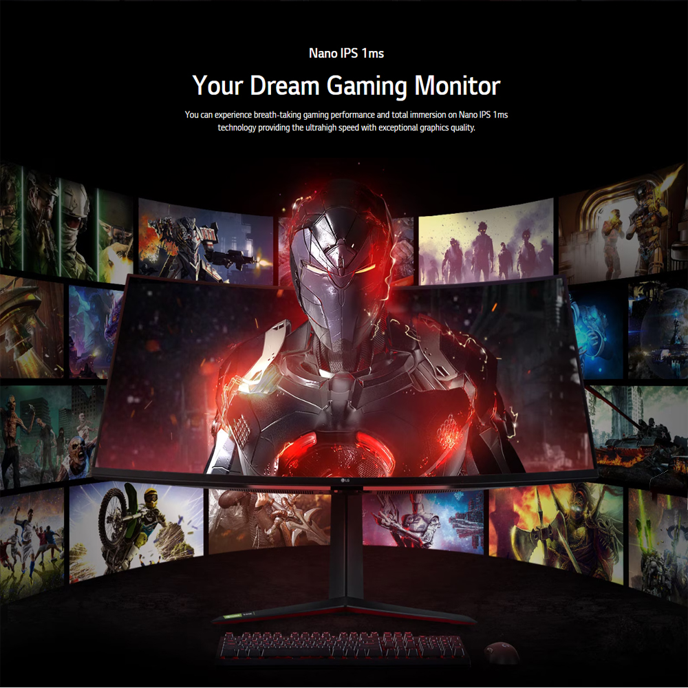 LG 38GN950-B 38" UltraGear Nano IPS 144Hz 1600p WQHD+ HDR Curved ...