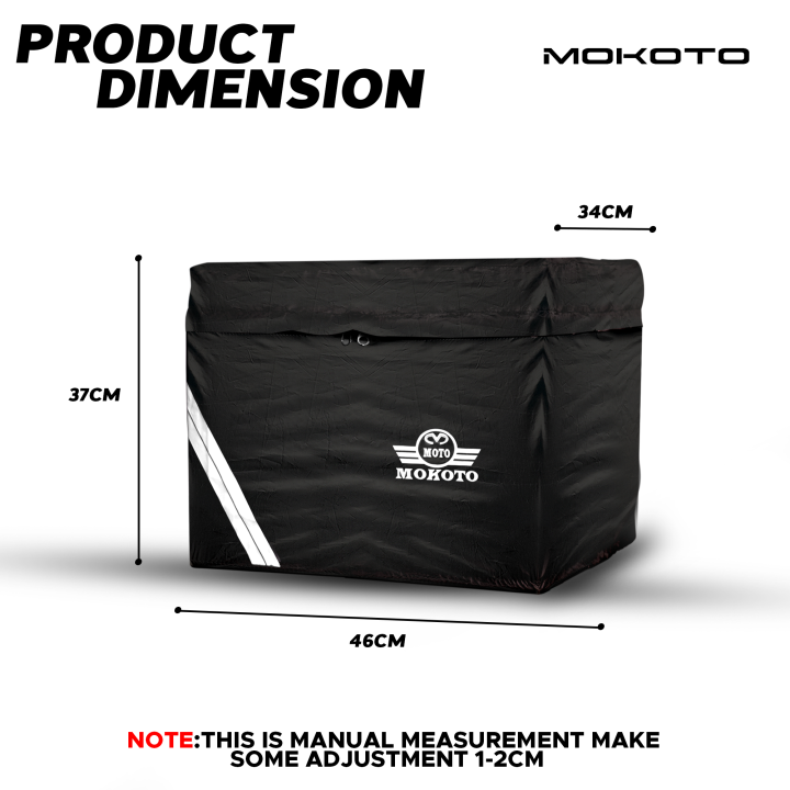 MOKOTO 45L TOP BOX COVER BLACK ALLOY BOX RAIN AND UV PROTECTION ...