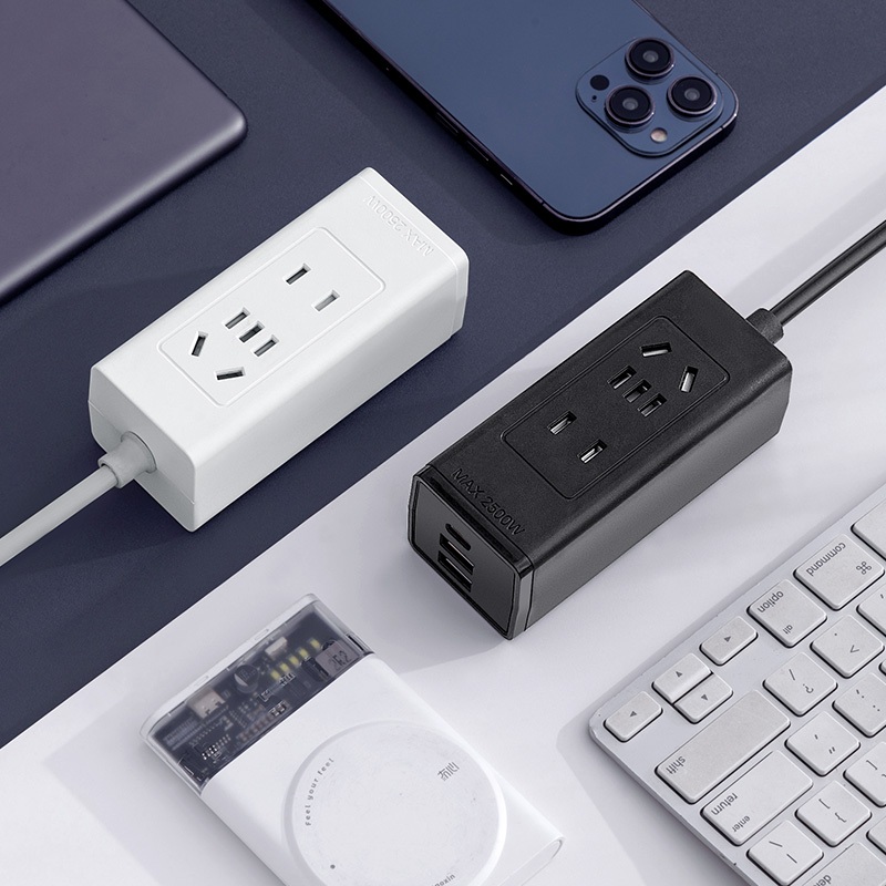 Portable Socket Hub Extension Multifunction Socket With 2 USB And 1 ...