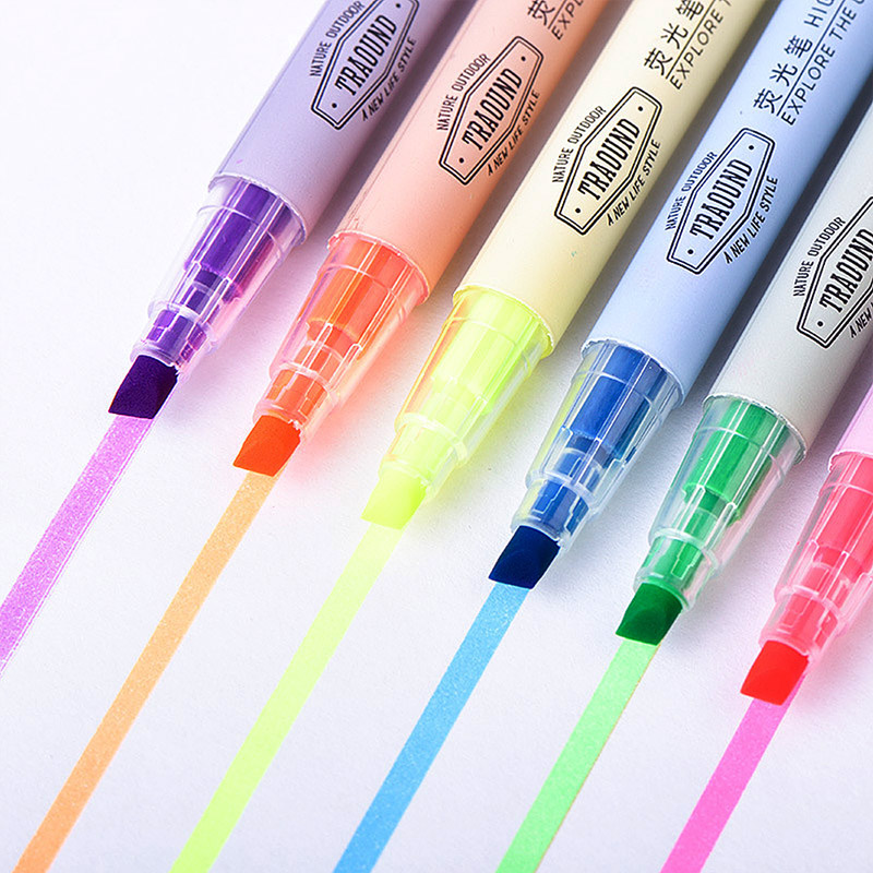 Deli S731 Highlighter Pen 6Colors Pastel Marker Set Painting School ...