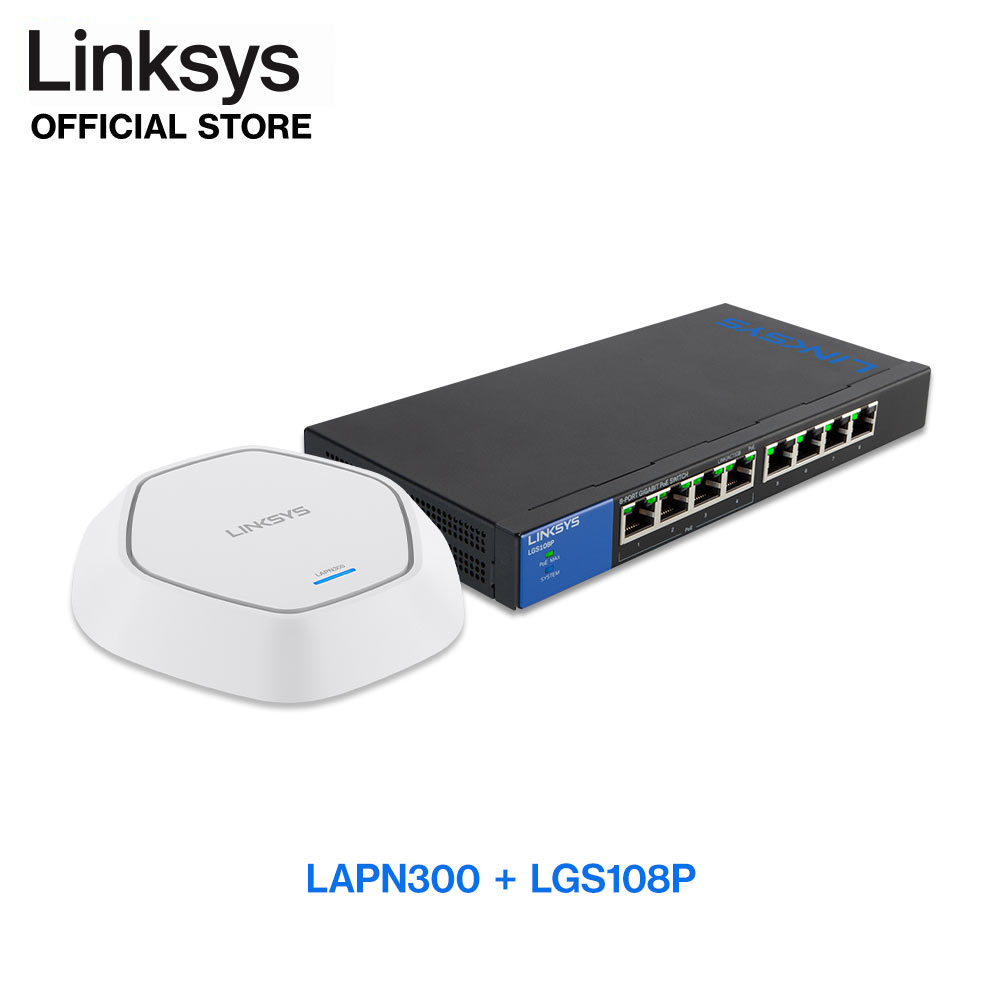 SINGLE BAND N300 WIRELESS ACCESS POINT+ 8PORT UNMANAGED GIGABIT POE+ ...