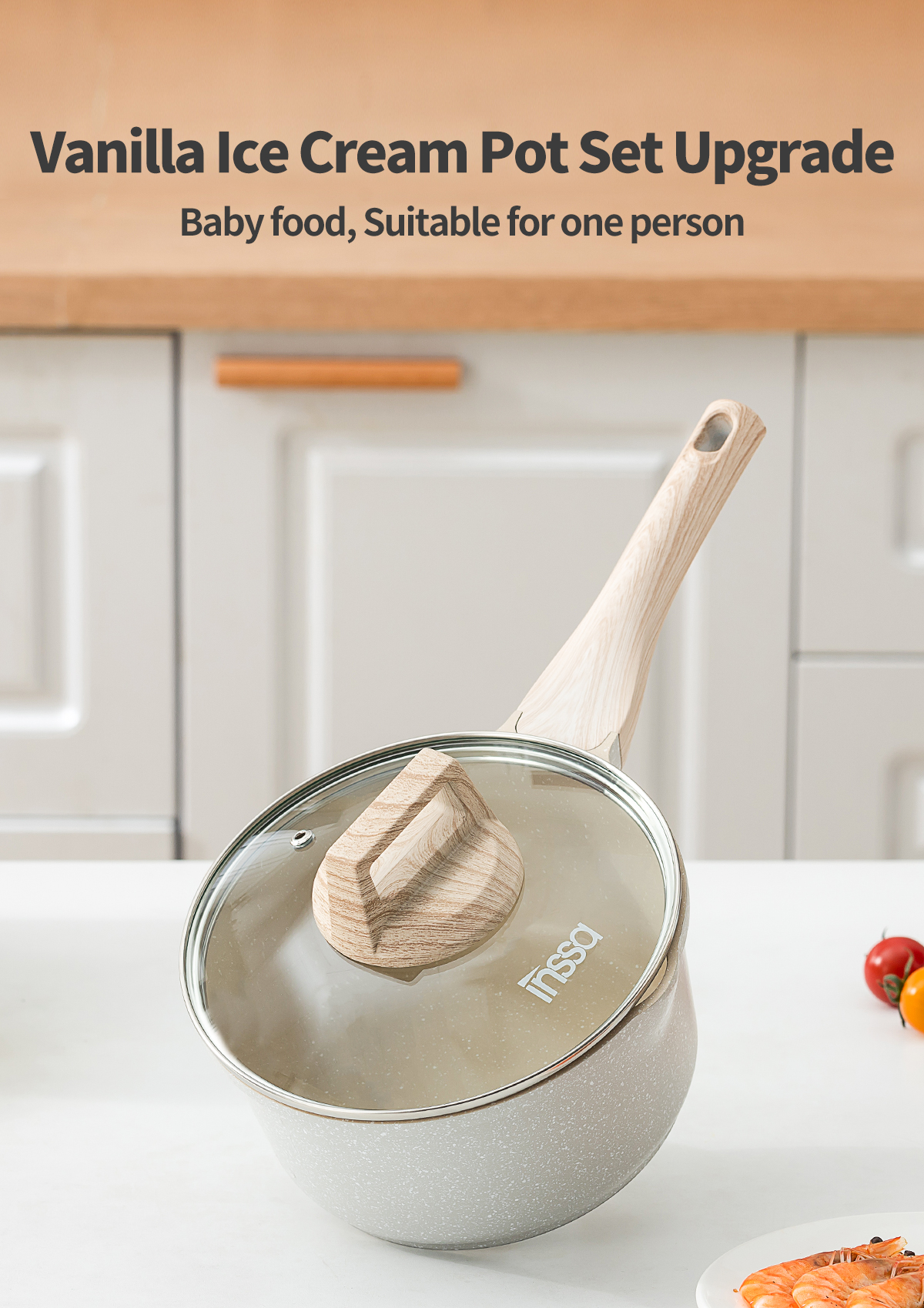 INSSA Saucepan Non-Stick Soup Pot 18cm Cooking Pot Milk Pot Suitable ...