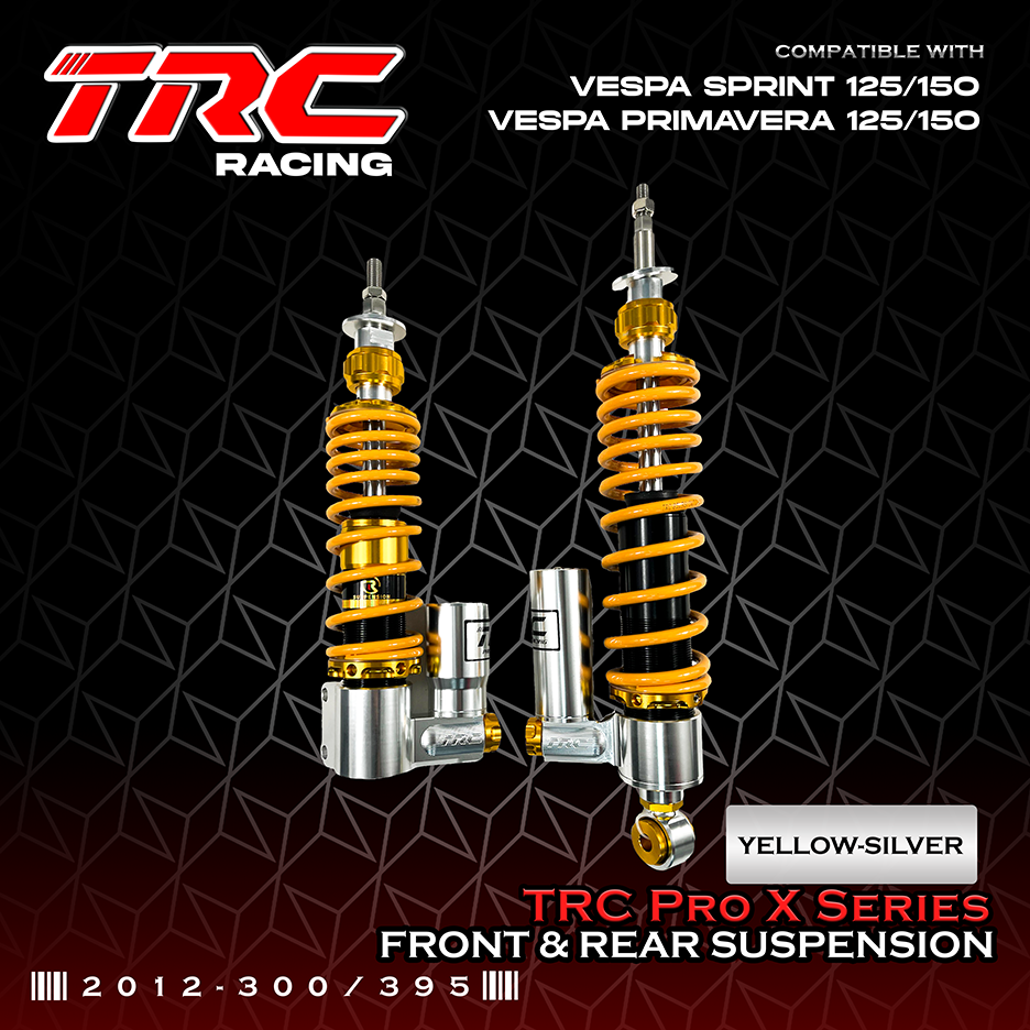 TRC Racing 300/395mm Rear & Front Shock Suspension Vespa Sprint 125/150 ...
