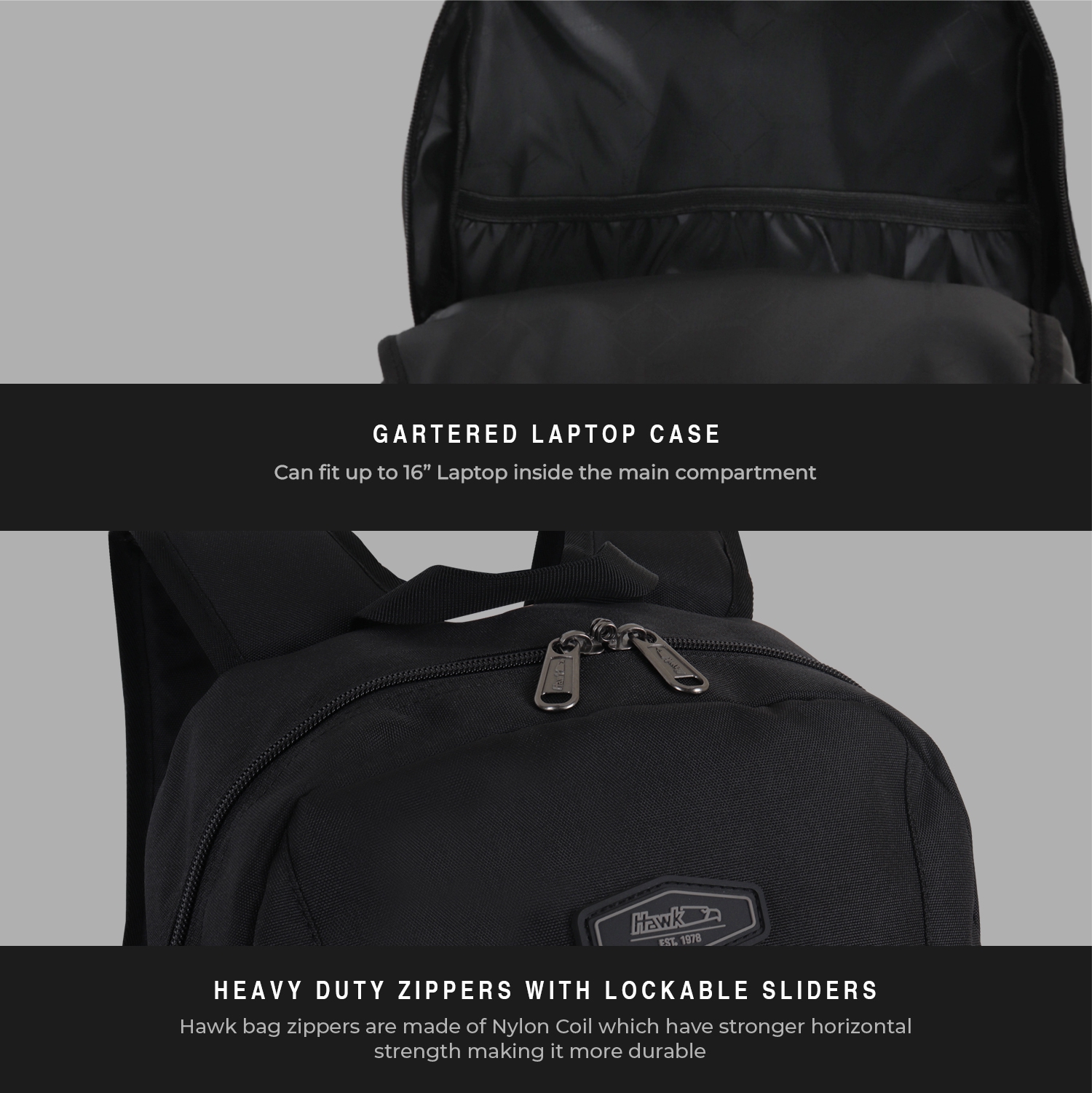 Hawk 5813 Corporate Backpack with VIRUPRO Anti-Microbial Protection ...