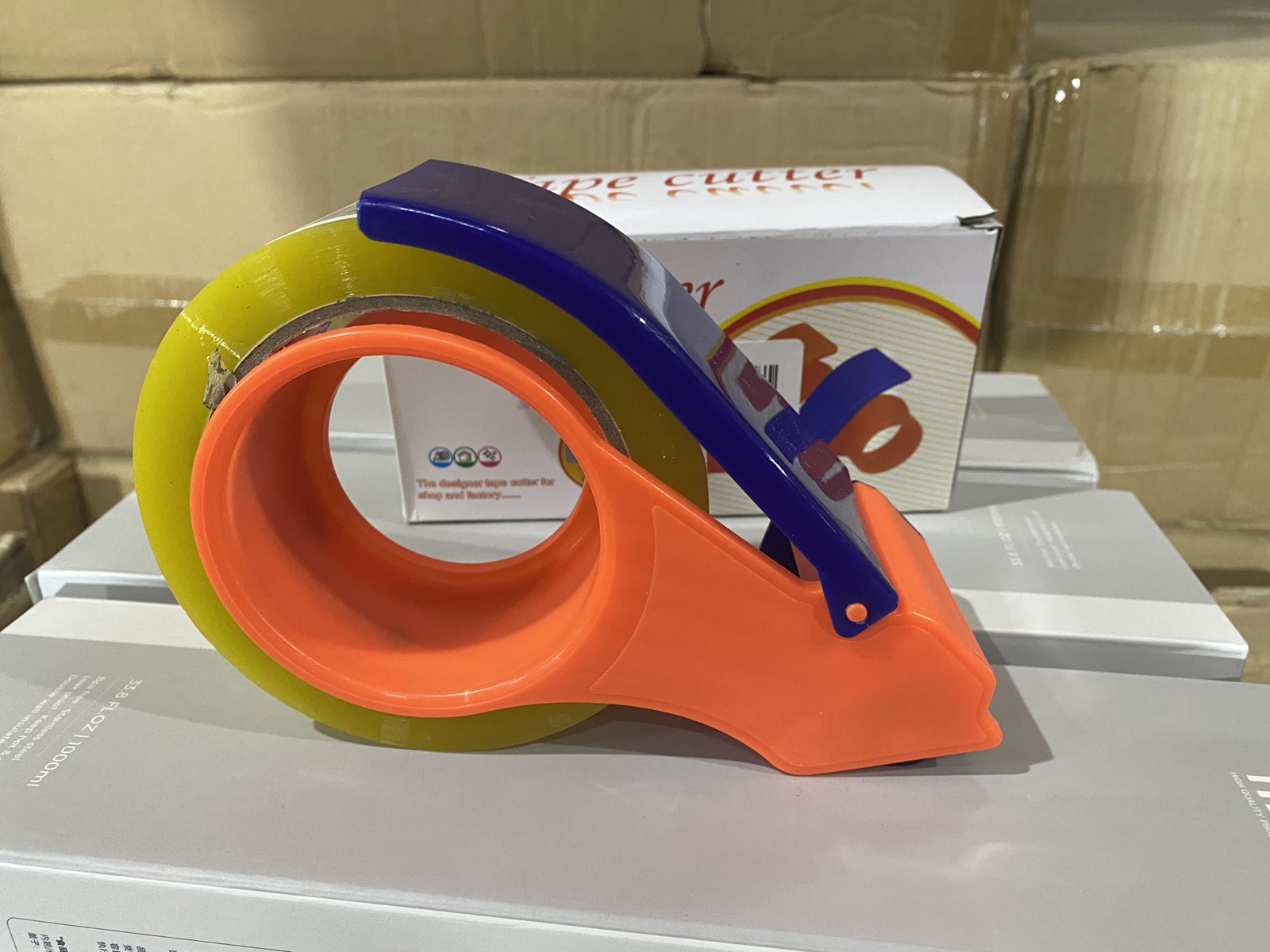 Tape Dispenser Heavy Duty Plastic for Big Tape Rolls 50mm Tape Cutter ...