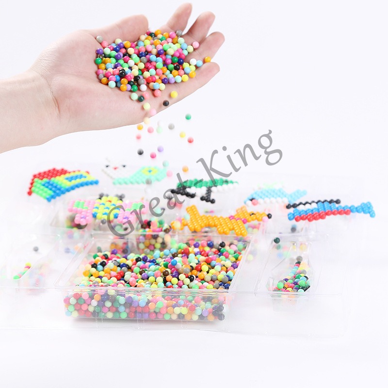 DIY Puzzle Beads Toys Water Sticky Beads Crafts Set Bracelet keychains ...