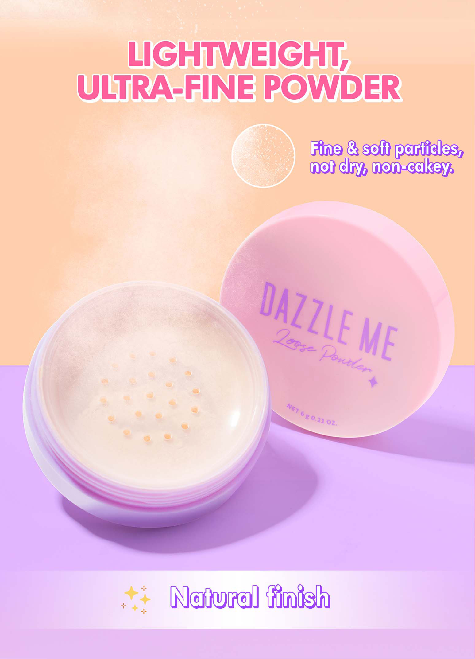 DAZZLE ME Always Setting Loose Powder | Long Lasting Matte Loose Powder ...