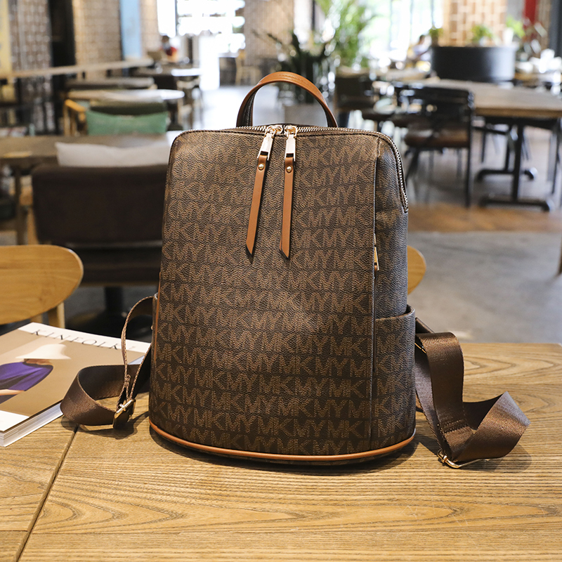 New Soft Leather Fashion Backpack, Multi functional Student Backpack ...