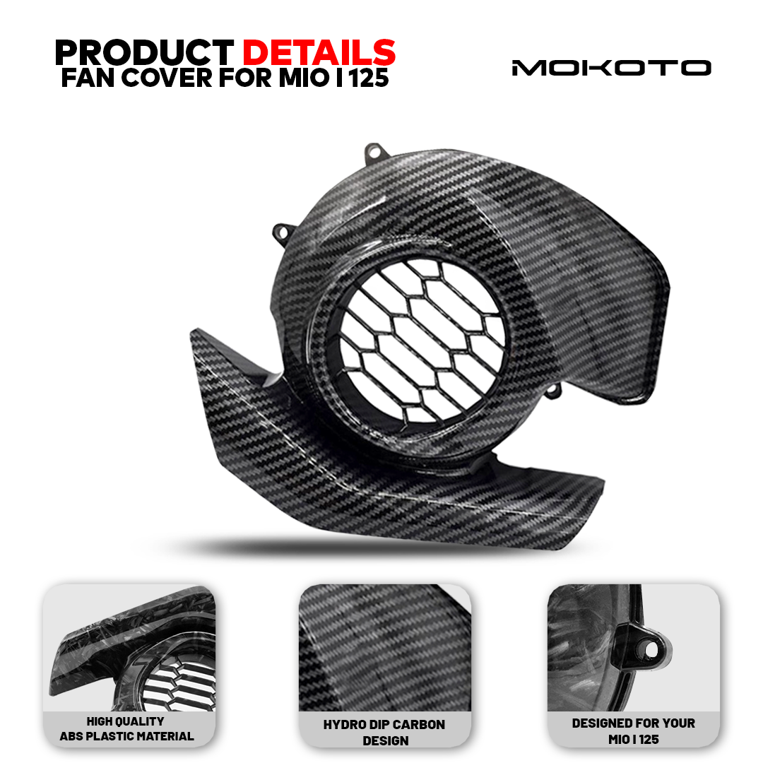 YAMAHA MIO i 125 / M3 / SOUL i 125 FAN COVER CARBON/FORGED CARBON/MATTE ...