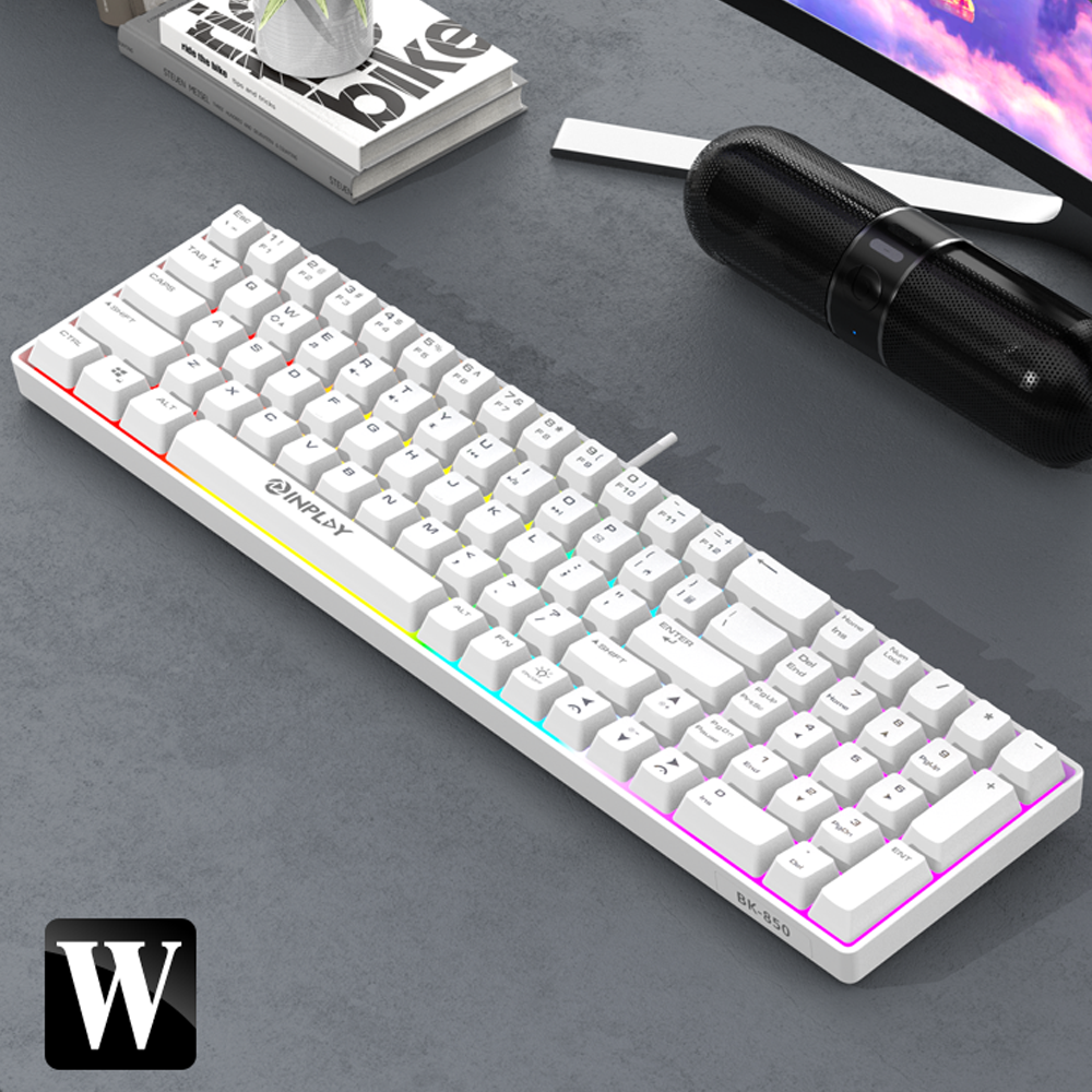 Inplay BK850 RGB Membrane Keyboard Rainbow Light Waterproof Smooth ...