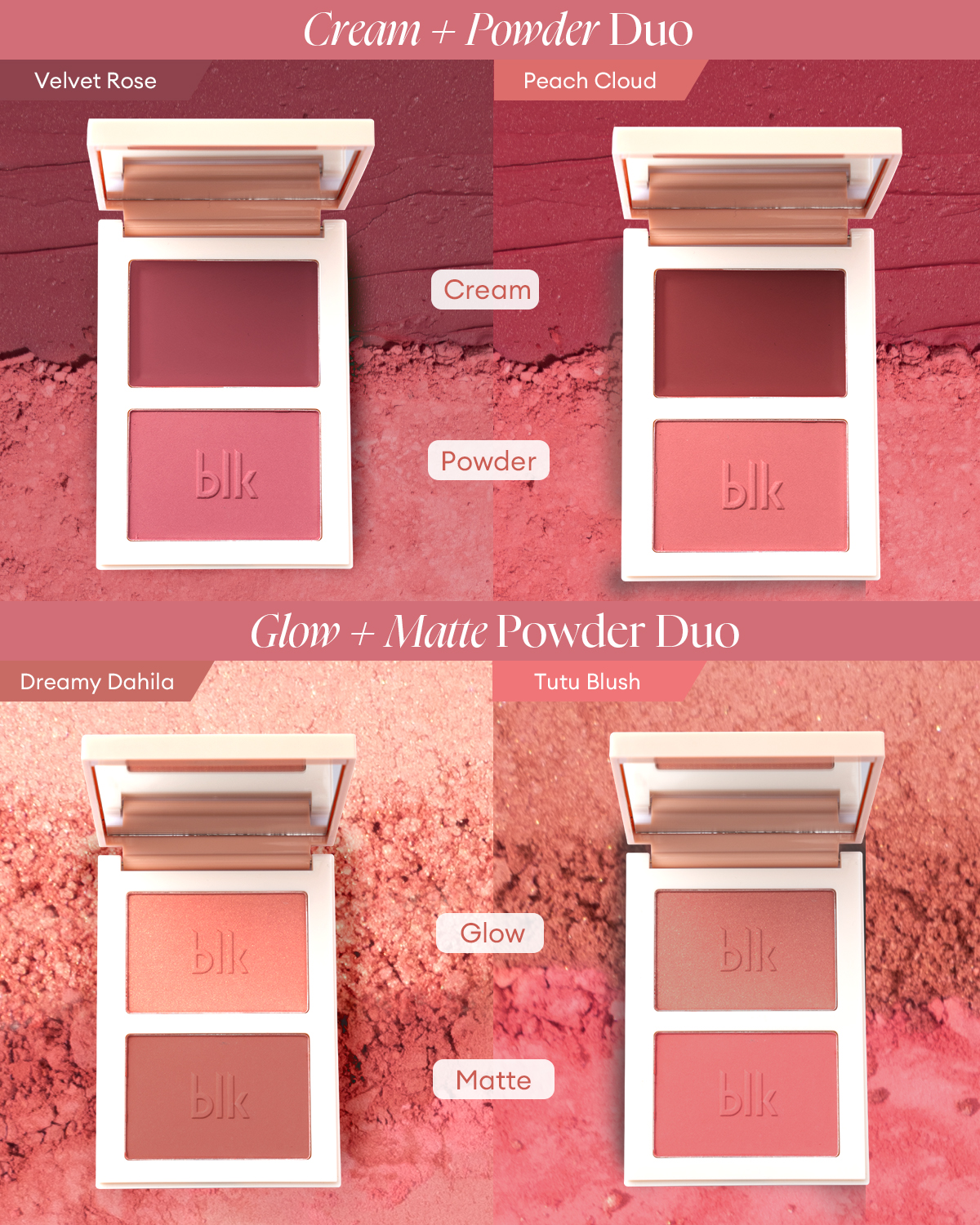 blk cosmetics daydream dual blush palette cream+powder | Shopee Philippines