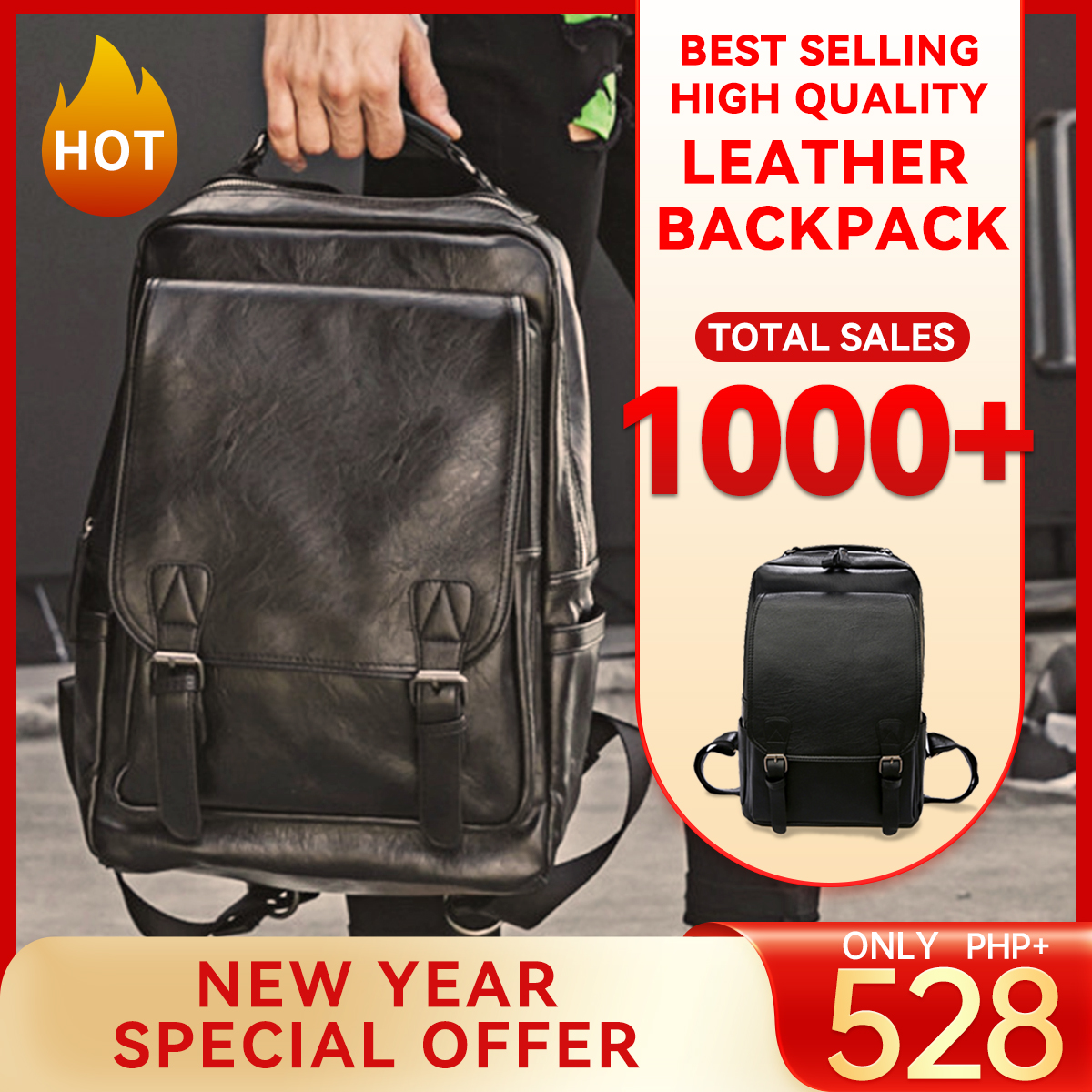 Backpack for Men School Bag Waterproof Backpack Backpack Leather High ...