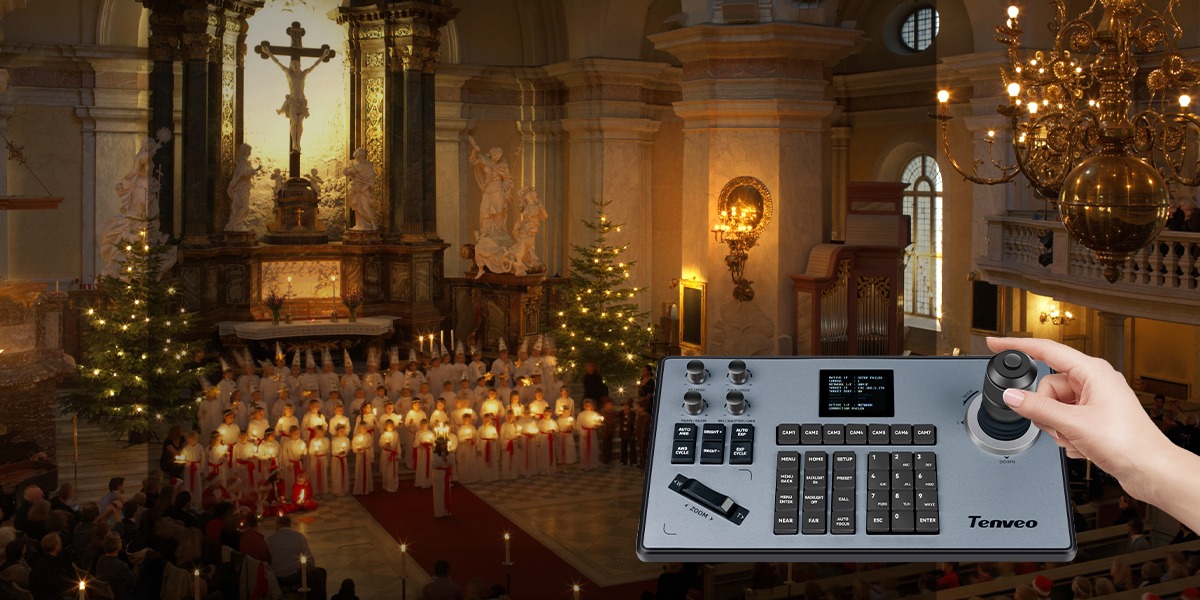 Tenveo TEVO-KB200 PTZ Camera Keyboard Controller with 4D Joystick and ...