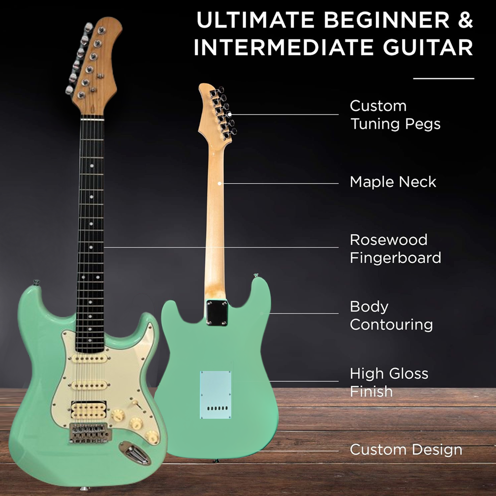 RIXTON 38 Inch Basic Electric Guitar Special Edition Complete Set with ...