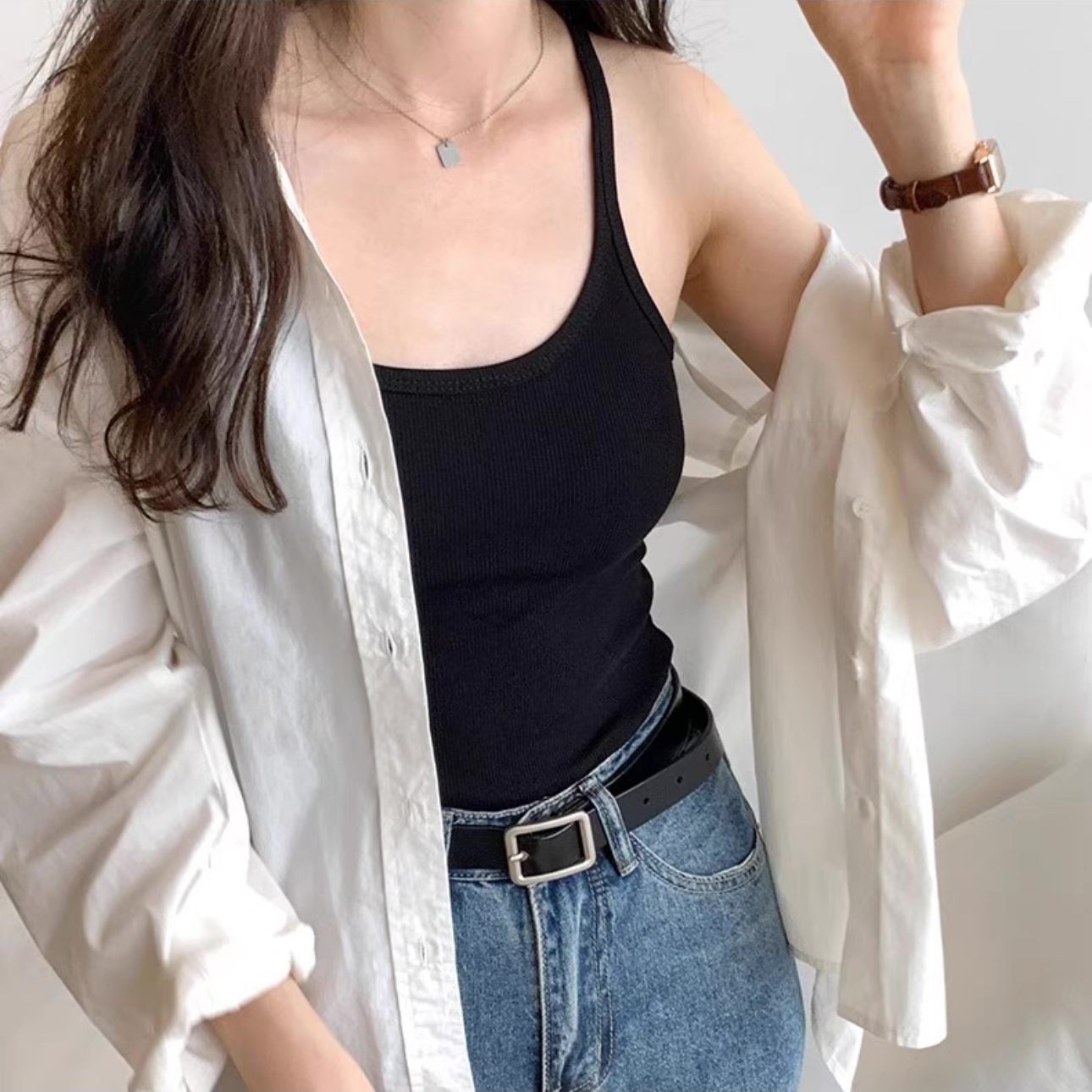 Angelcity Sando For Women Sleeveless Spaghetti Tank Korean Fashion ...