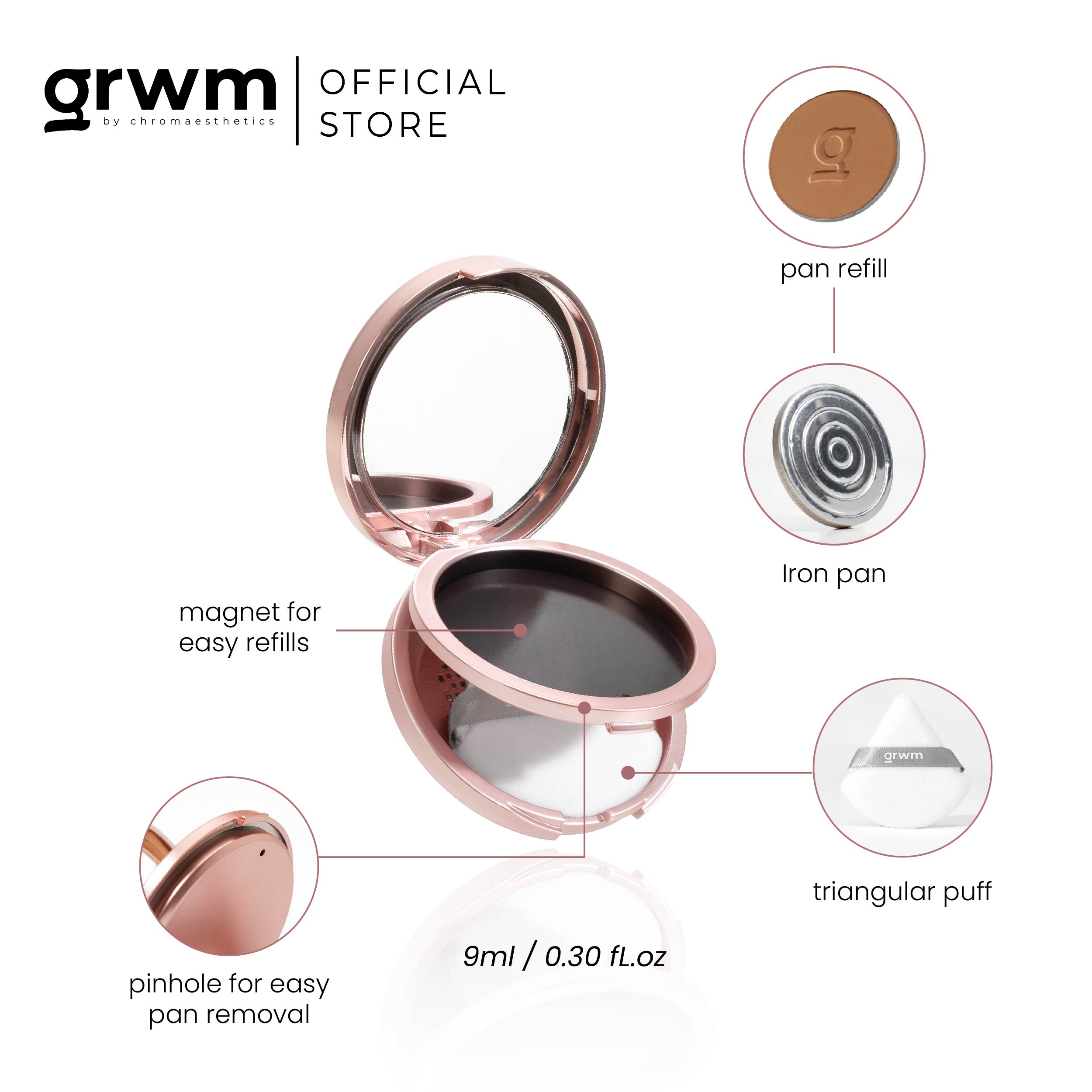 GRWM Cosmetics Powder Rush - Velvet Setting & Finishing Pressed Powder ...