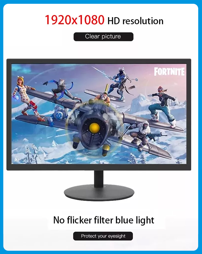 ICON Monitor 19/22/24 Inch LED Rimless HDMI VGA Brand New Computer sets ...