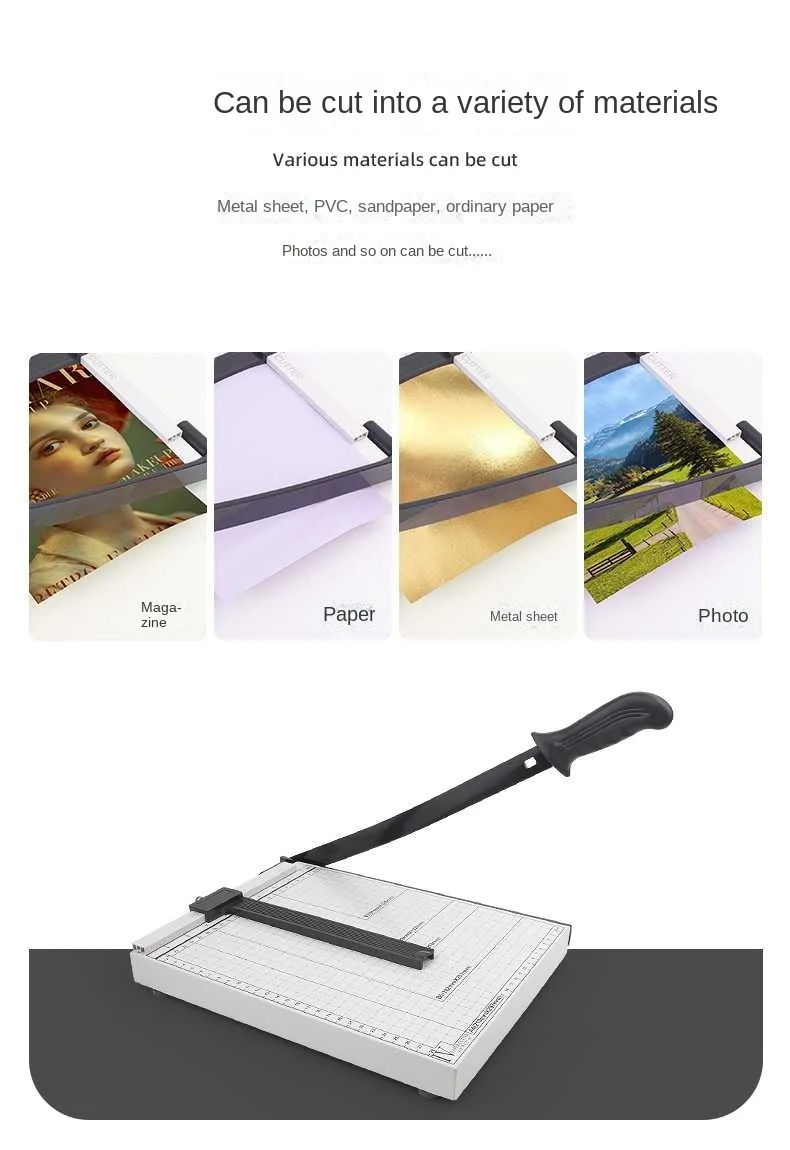 Officom Paper Cutter Metal & Wood Base A4 A3 A5 B3 B4 B5 Size Heavy ...