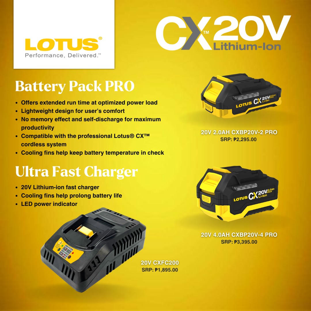 Lotus Battery Pack 20V 2.0AH CXBP20V-2 PRO | 20V 4.0AH CXBP20V-4 PRO ...