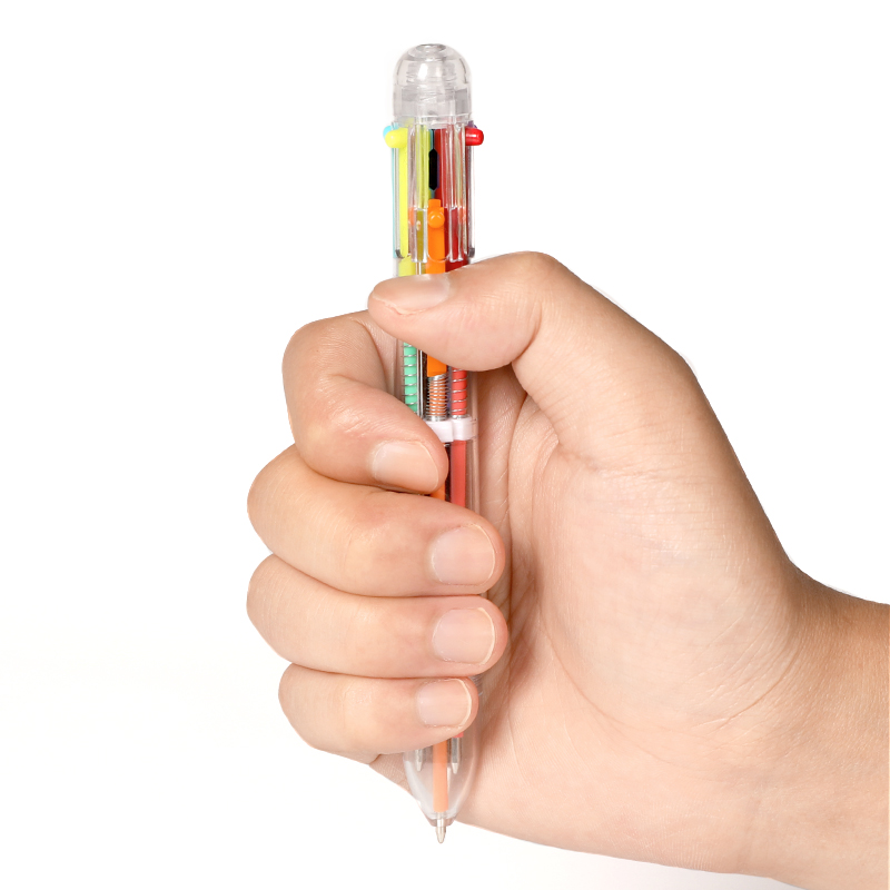 6-Color Ballpoint Pen Office Stationery Multi-Color Ballpoint Pen Press ...