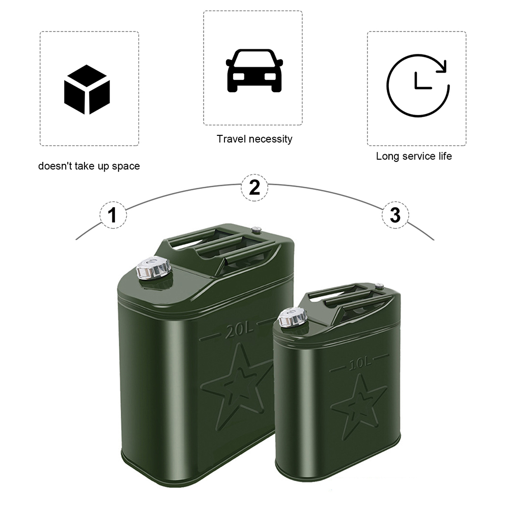 Brand New 10L/20L/30L Metal Car Motorcycle Gasoline Diesel Fuel Tank ...