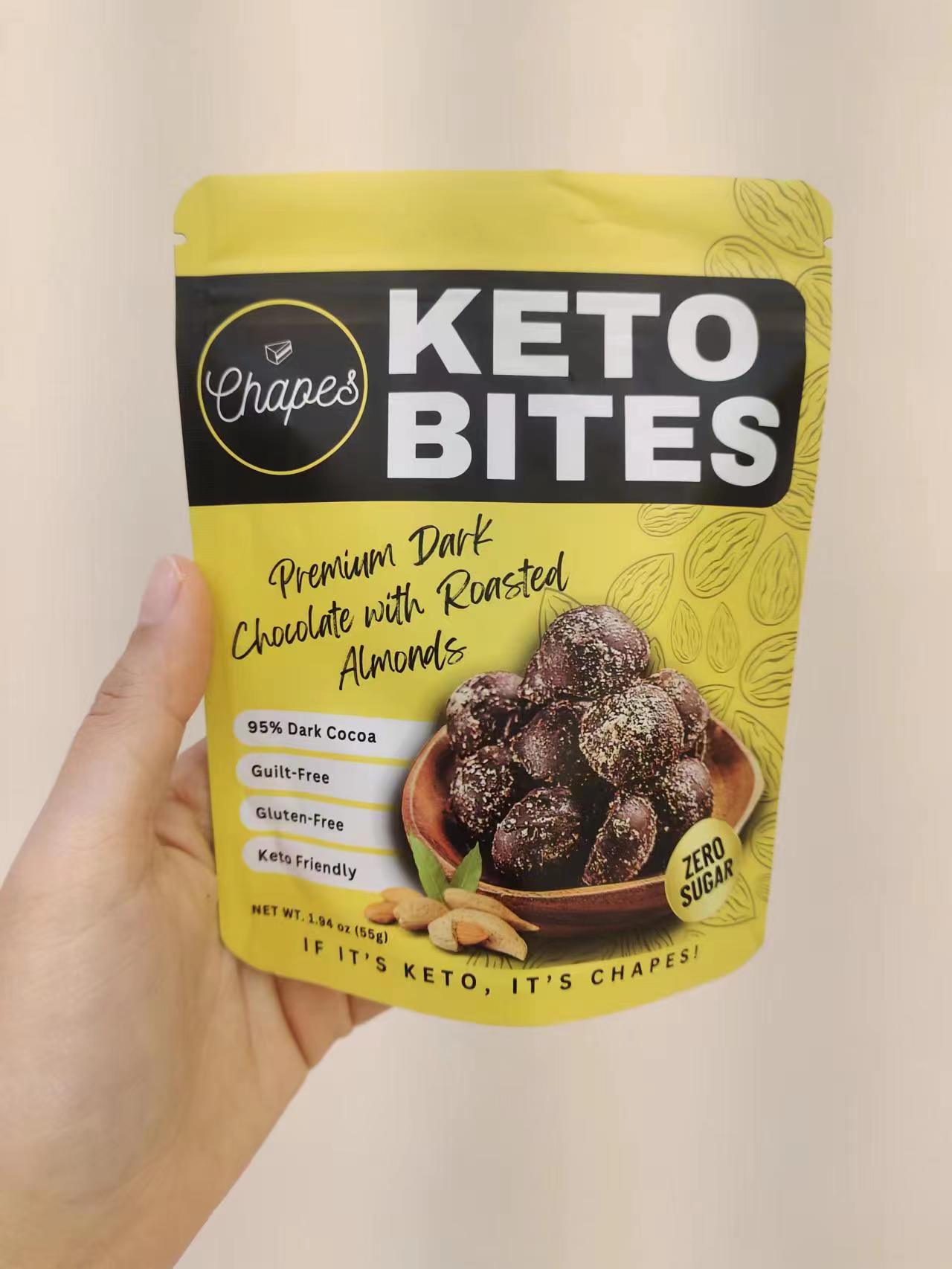 Chapes Keto Bites Dark Chocolate with Roasted Almond 6's | Shopee ...
