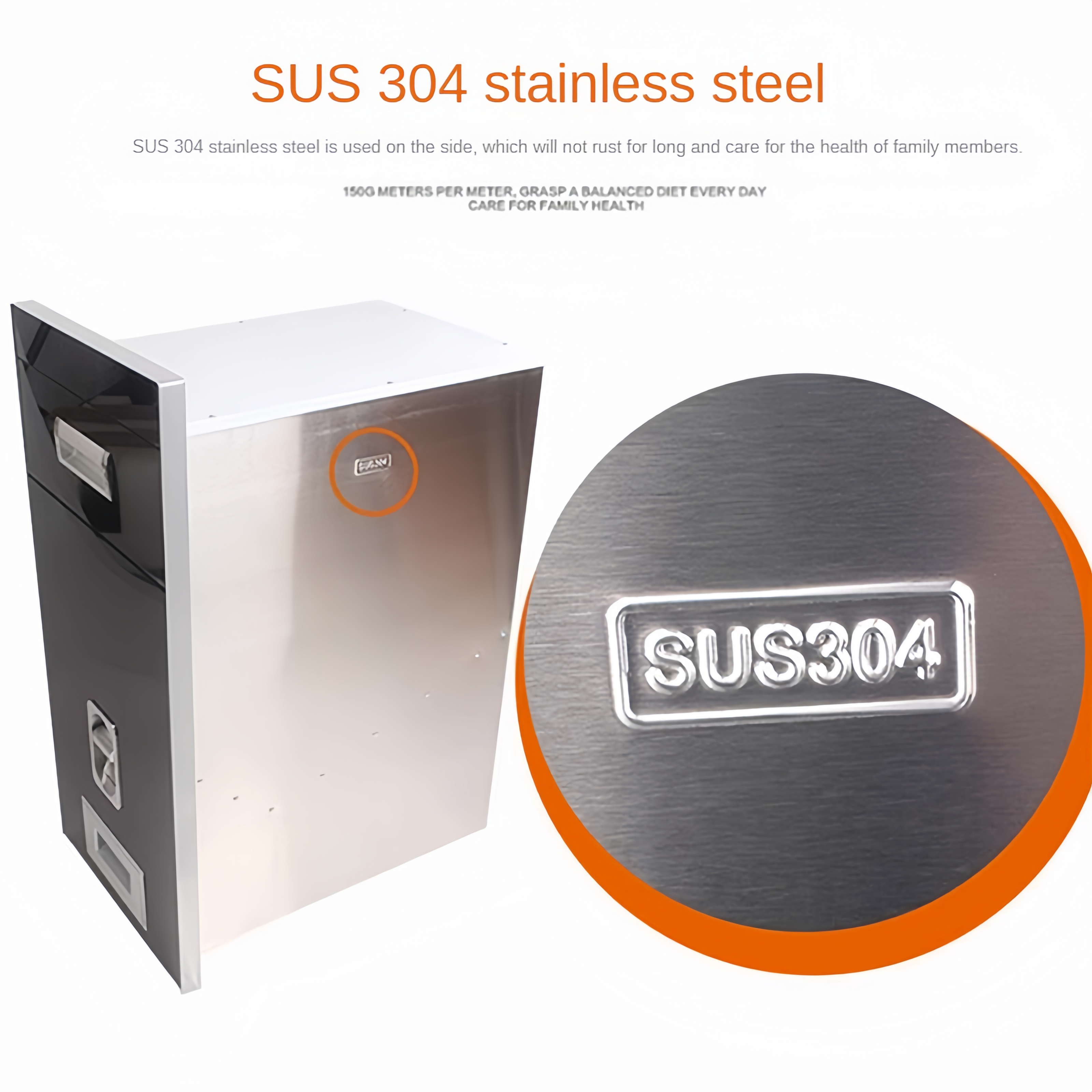 304 stainless steel rice storage home automatic rice dispenser insect ...