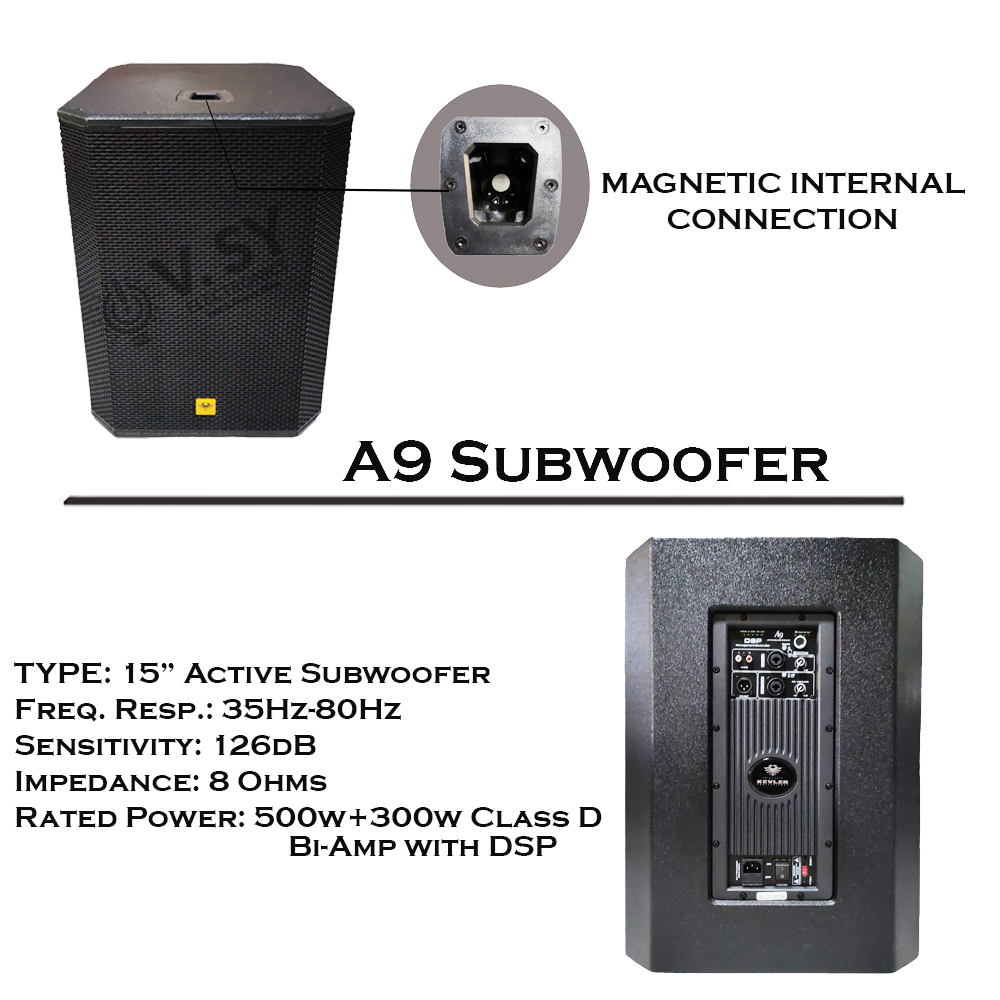 Kevler Professional A9 Column Array Speaker System 15" Active Subwoofer | Shopee Philippines