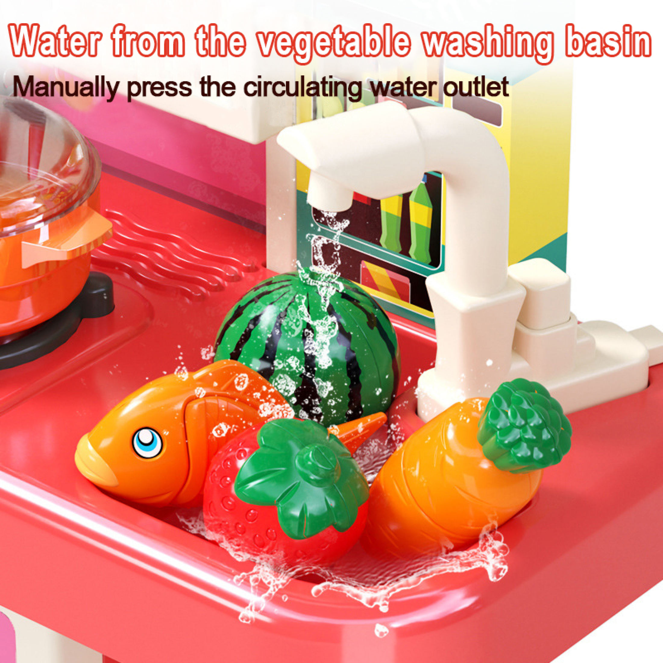 Wooden Japanese White Kitchen Dress up Game Cooking Children's play ...