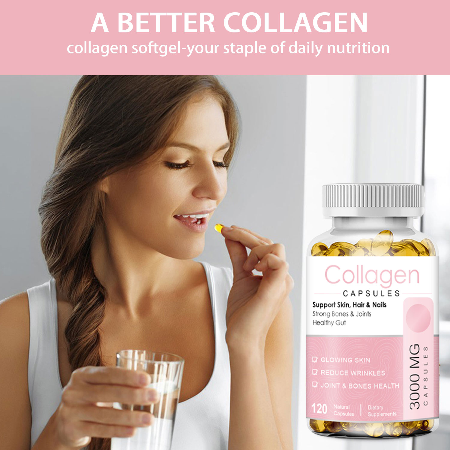 Omilay Collagen Glow Capsules with Vitamin C Anti Aging Skin Whitening ...