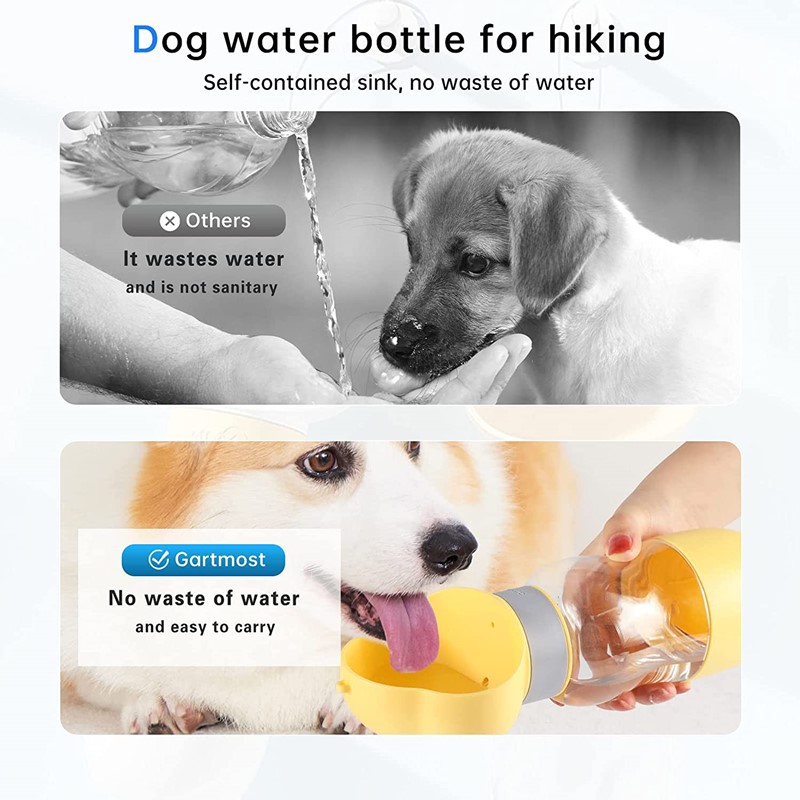 Pet Water Bottle Portable Pet Accompanying Cup Dog Travel Water Bottle Drinking Food Bowl 2 in 1 ...