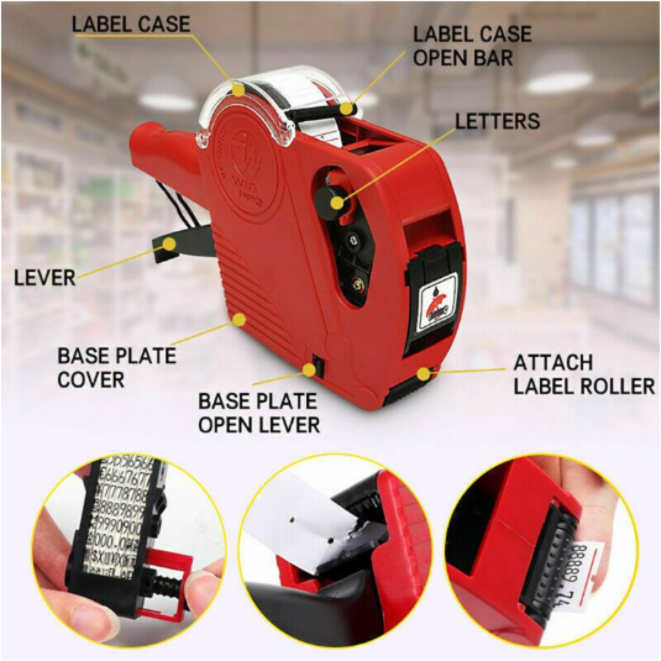 Labeling Machine Printer Plays Price Tag Machine Fully Automatic Manual ...