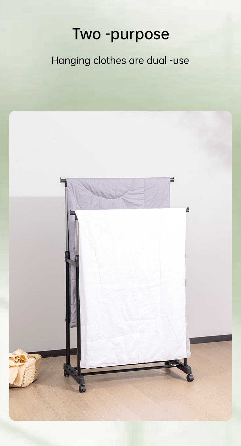 Vusign By Deli 360 Rotating Clothes Rack Double Poles Telescopic ...