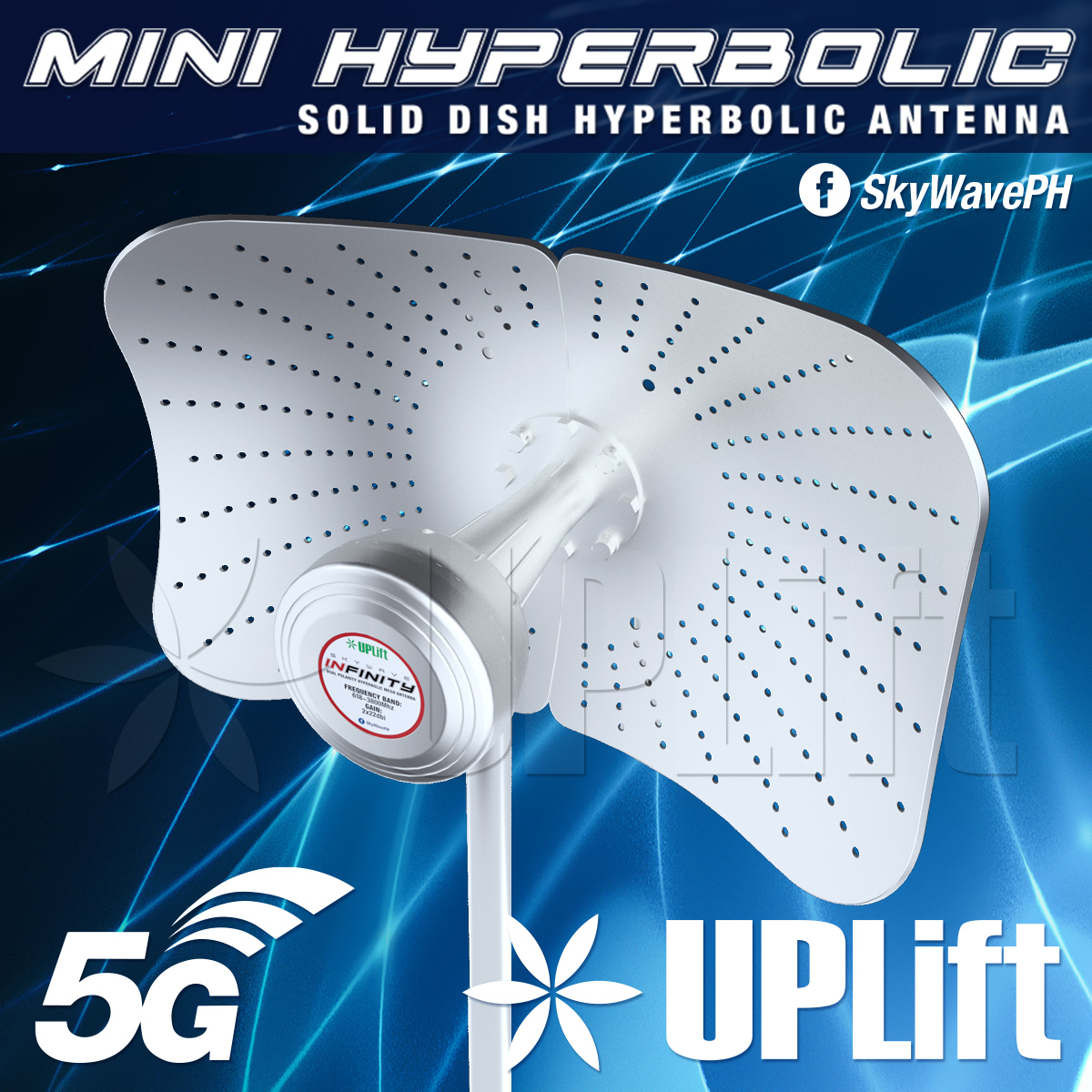 UPLift SkyWave Infinity Mini Hyperbolic Solid Dish 5G-Ready Wifi ...