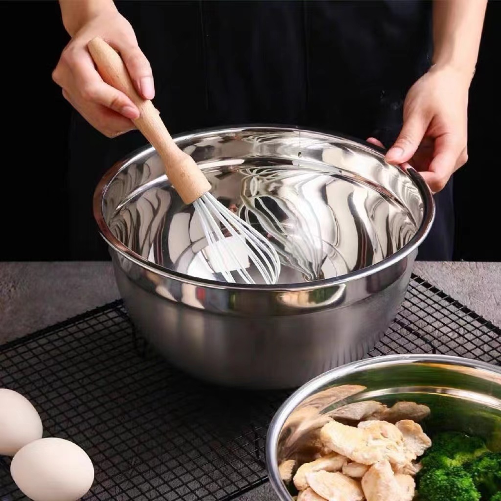 30cm Stainless Steel Mixing Bowl Large for Salad & Baking Bowl with ...