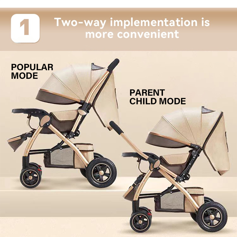 Foldable lightweight stroller Reversible handle two way Baby Stroller ...