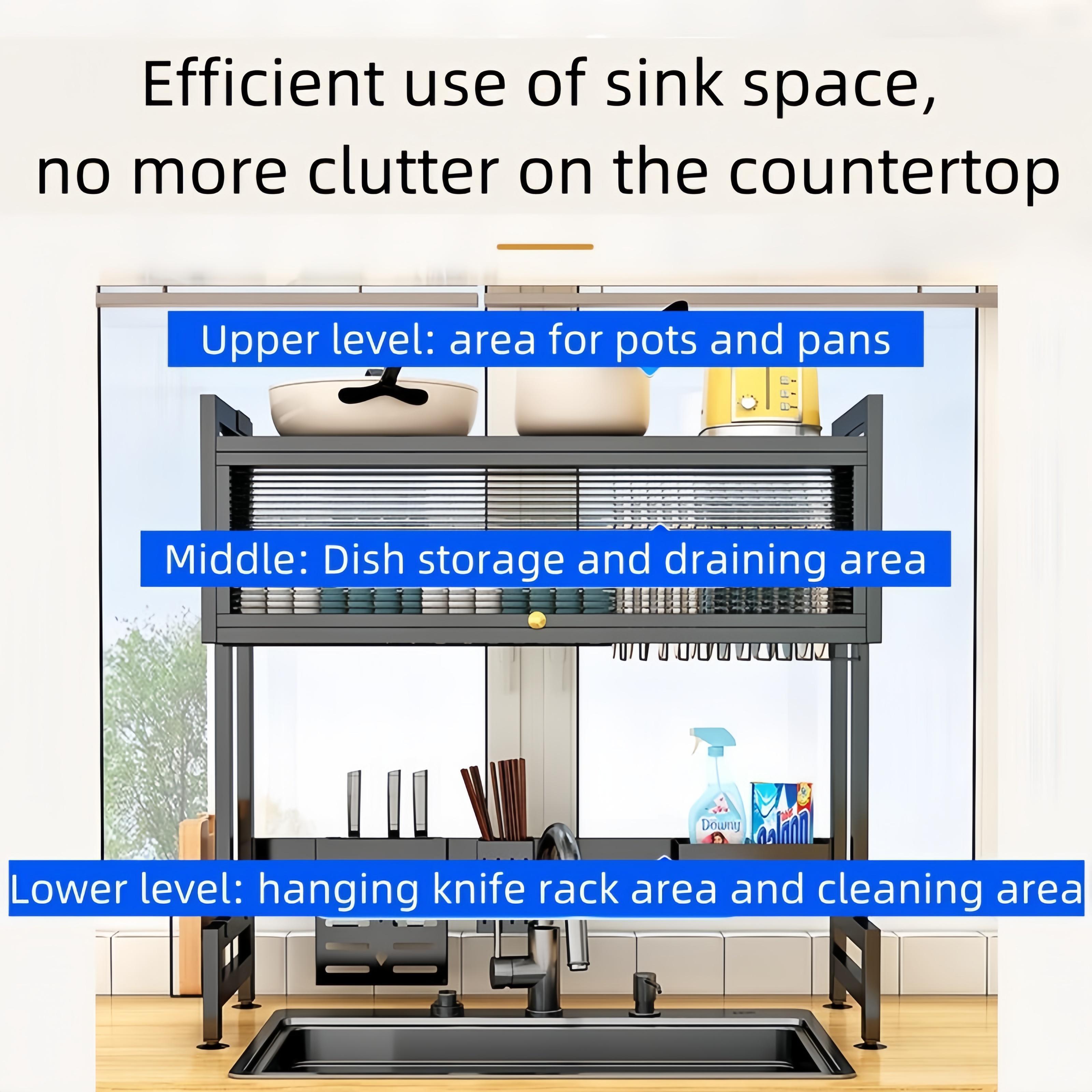 Multifunctional kitchen dust-proof storage rack with cabinet door dish ...