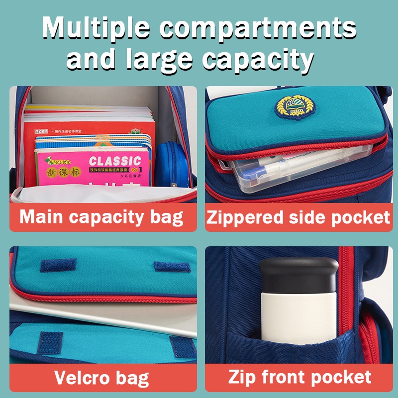 2025 New Spine Protective Kids School Bag Waterproof Backpack Large ...