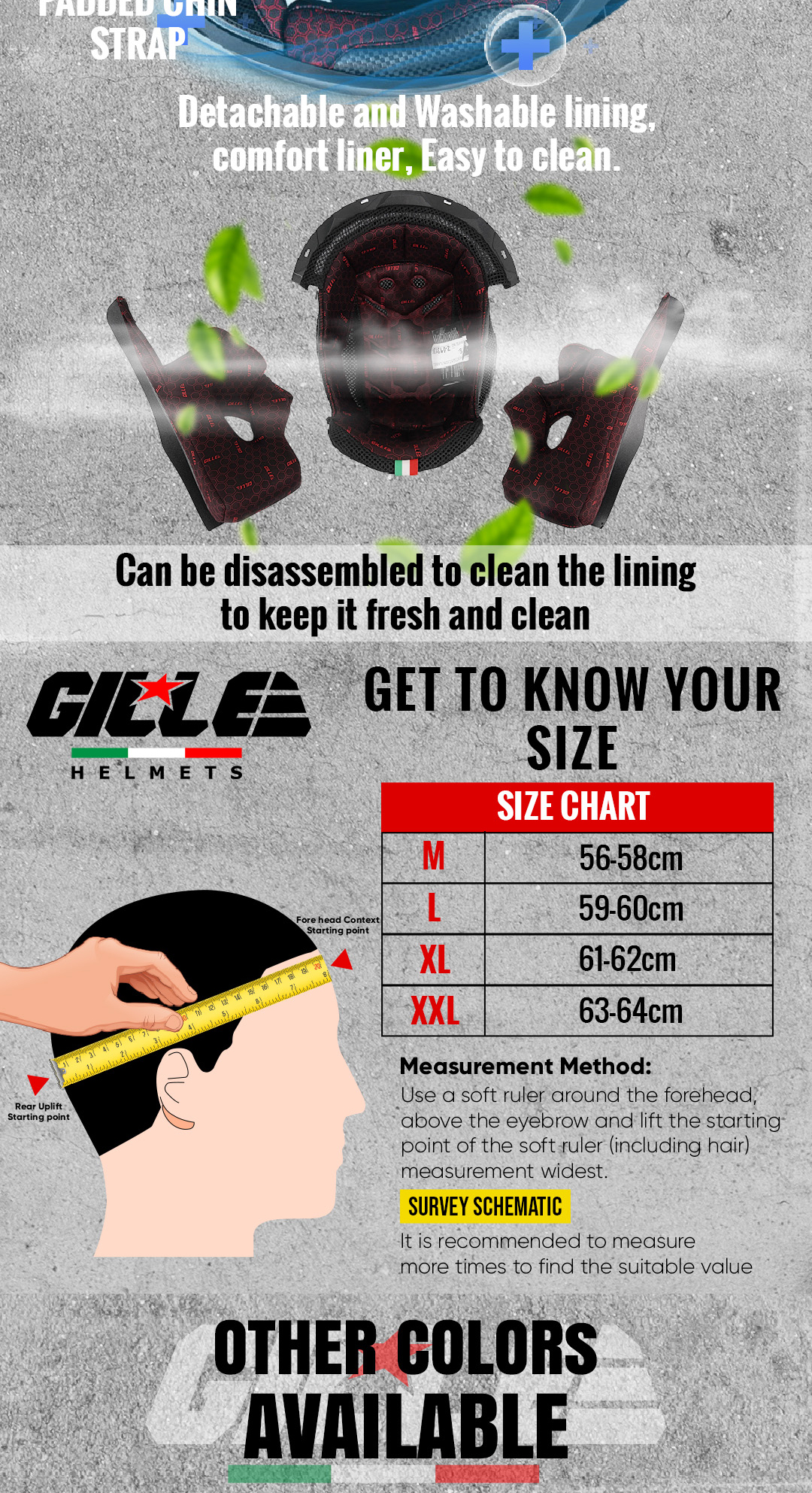 GILLE 843 CIRCUIT Plain Color Motorcycle Helmet Full Face Dual Visor ...